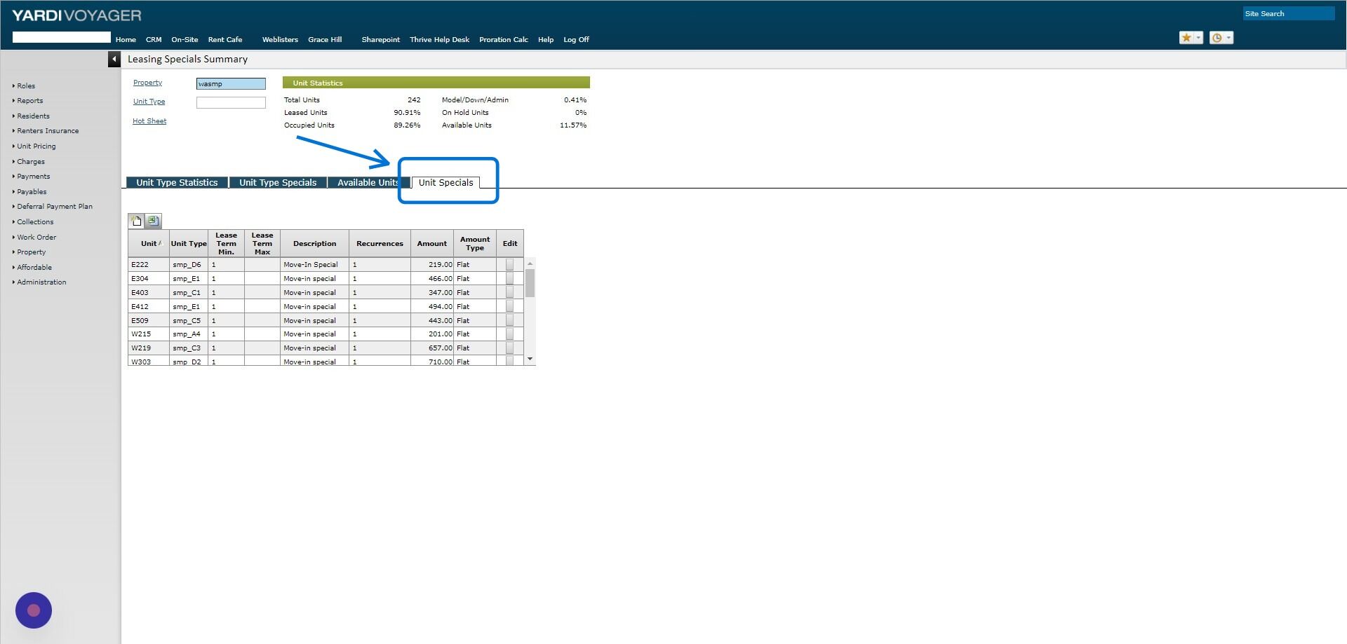 Adding a Unit Special in Yardi and Syncing to Other Systems – Thrive ...