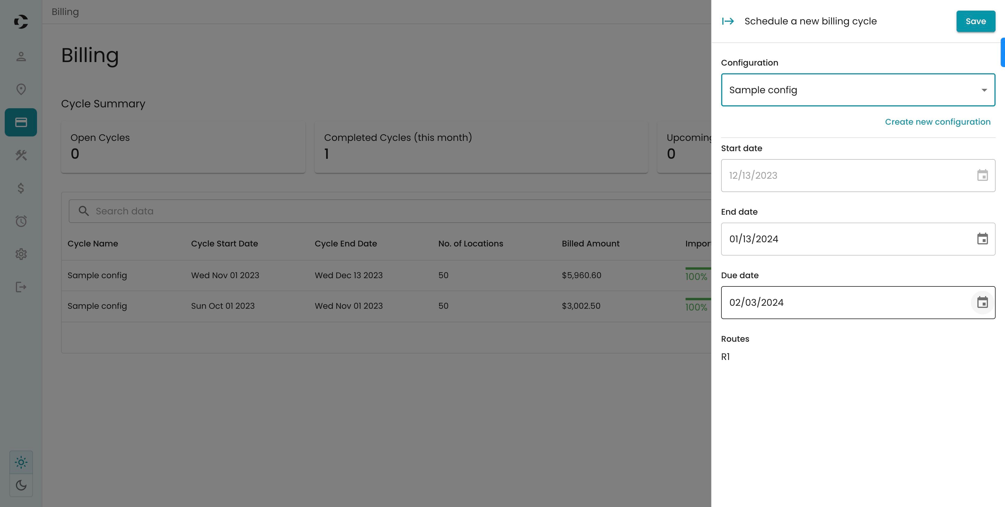 How to Schedule a Billing Cycle and Export Data - Current Knowledge Base
