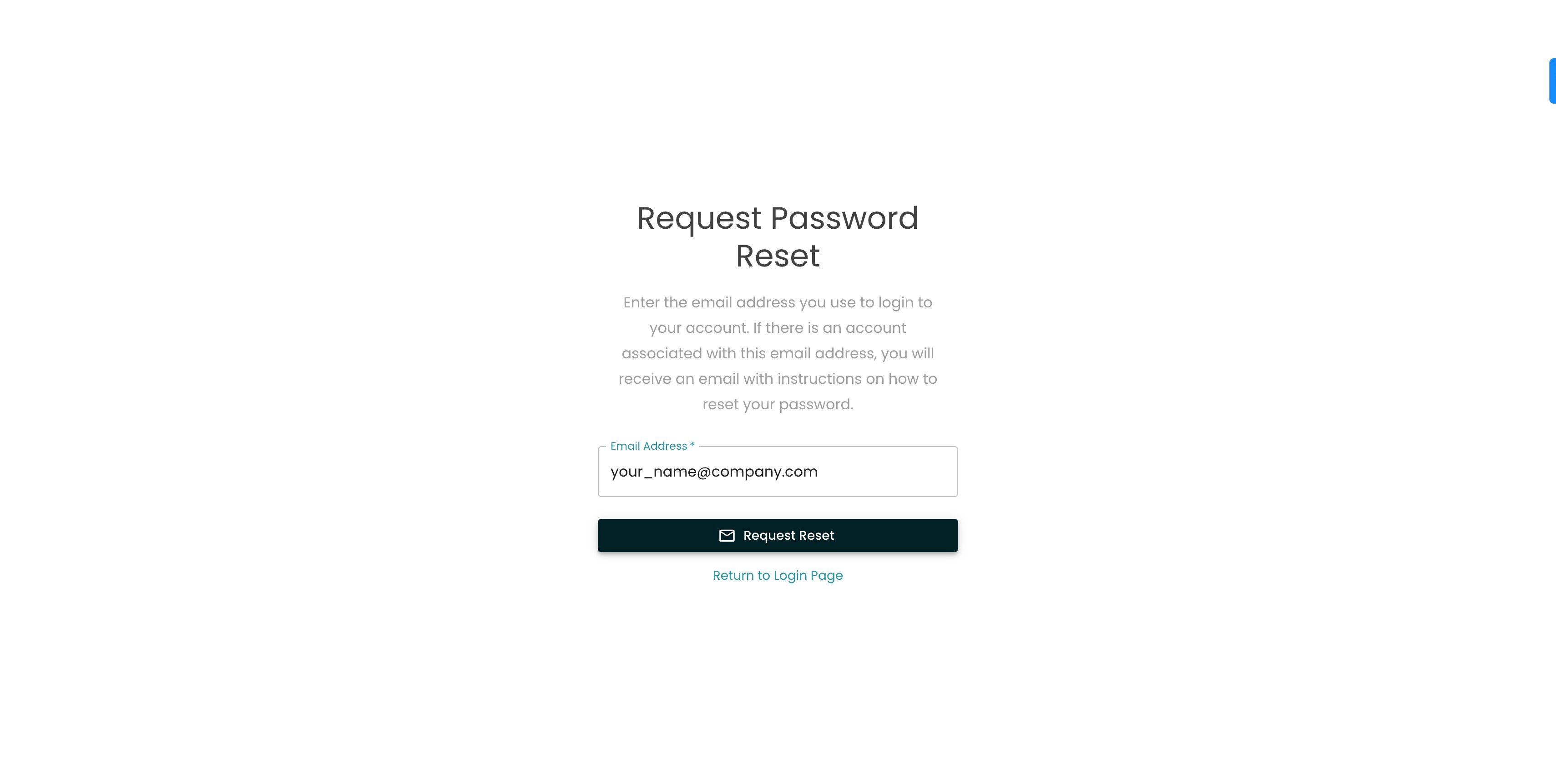 Reset Password - Current Knowledge Base