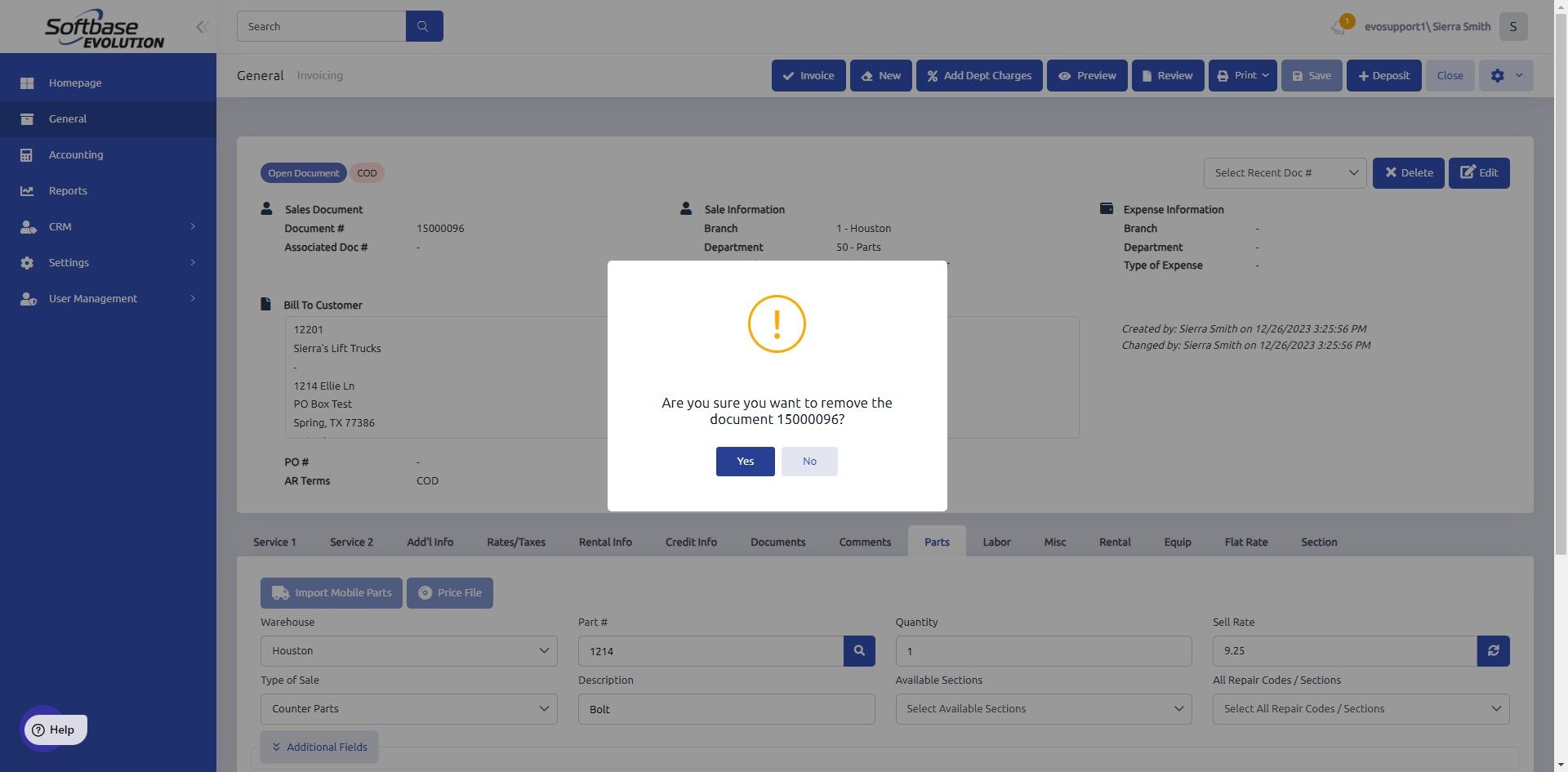 How to Delete / Remove a Work Order