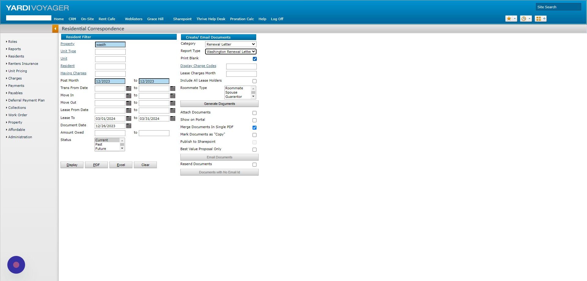 Yardi Lease Renewal Process – Thrive Communities
