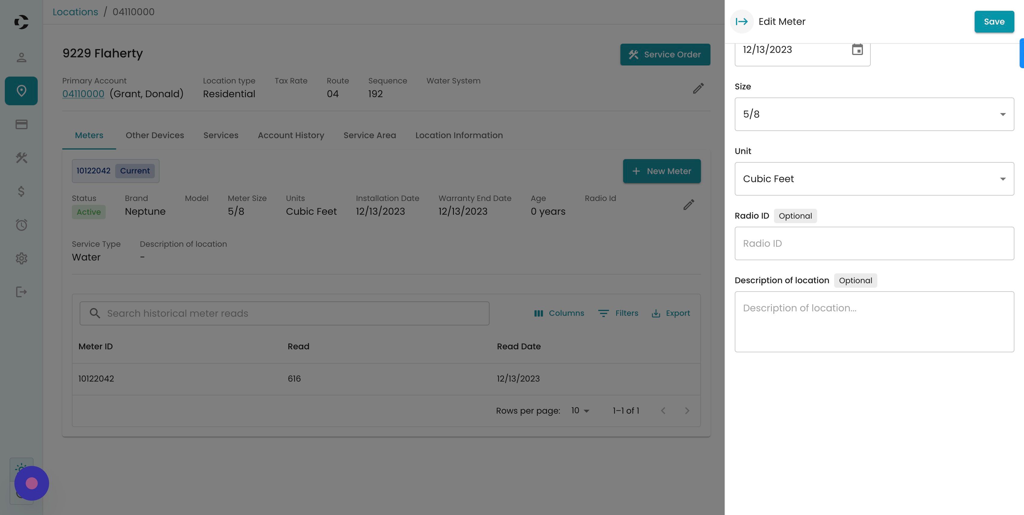 Accessing Meter Information on a Location - Current Knowledge Base