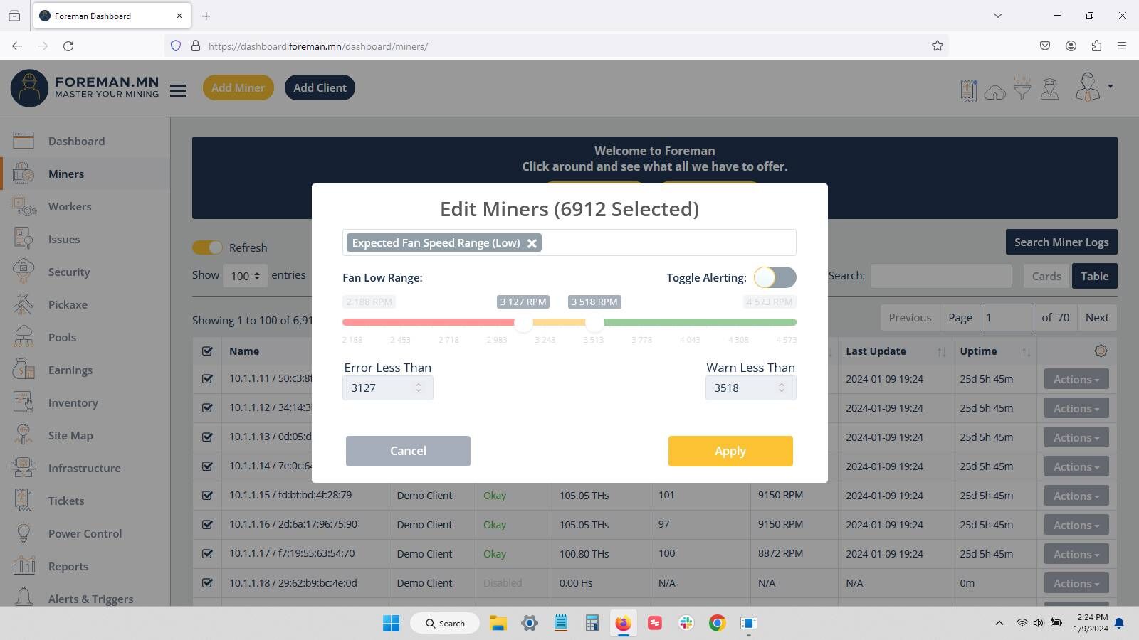 How To: Set Up An Alert For Low Fan Speed – OBM