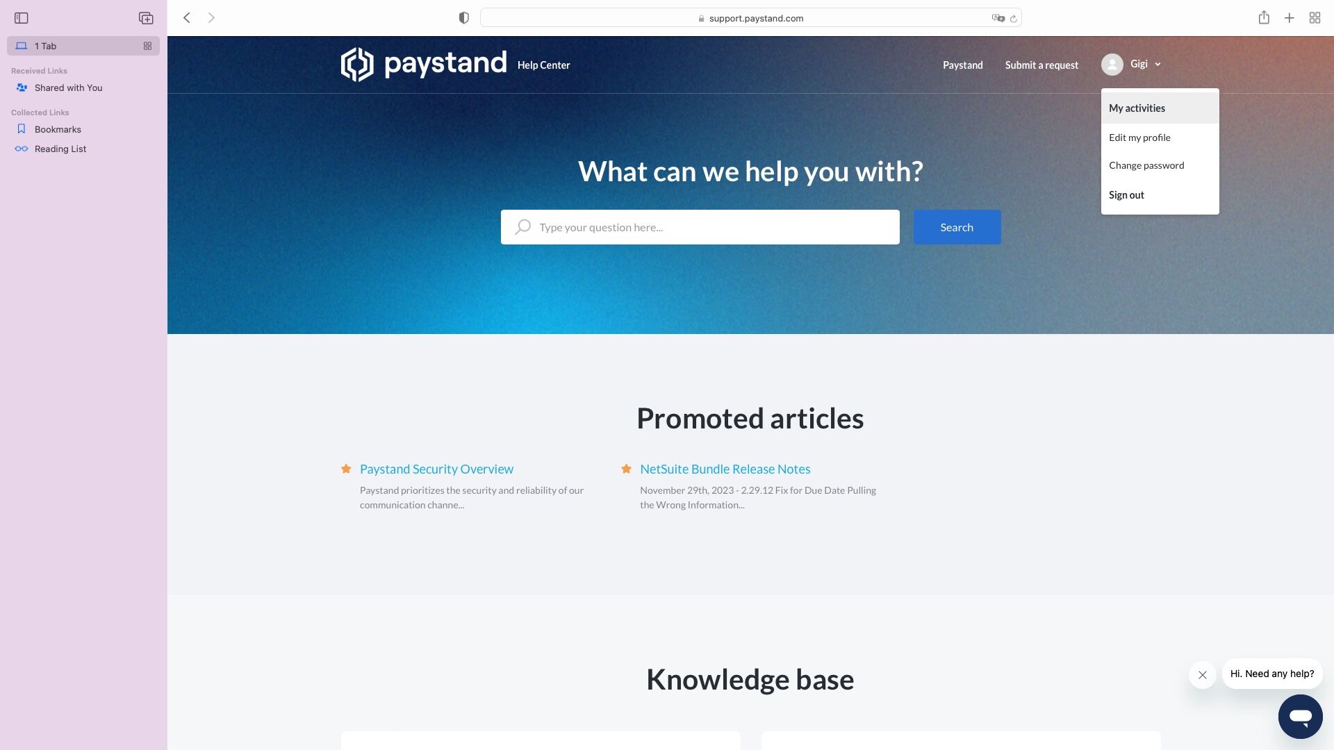 Navigating Help Center: Registering to Manage Support Tickets – Paystand Help Center