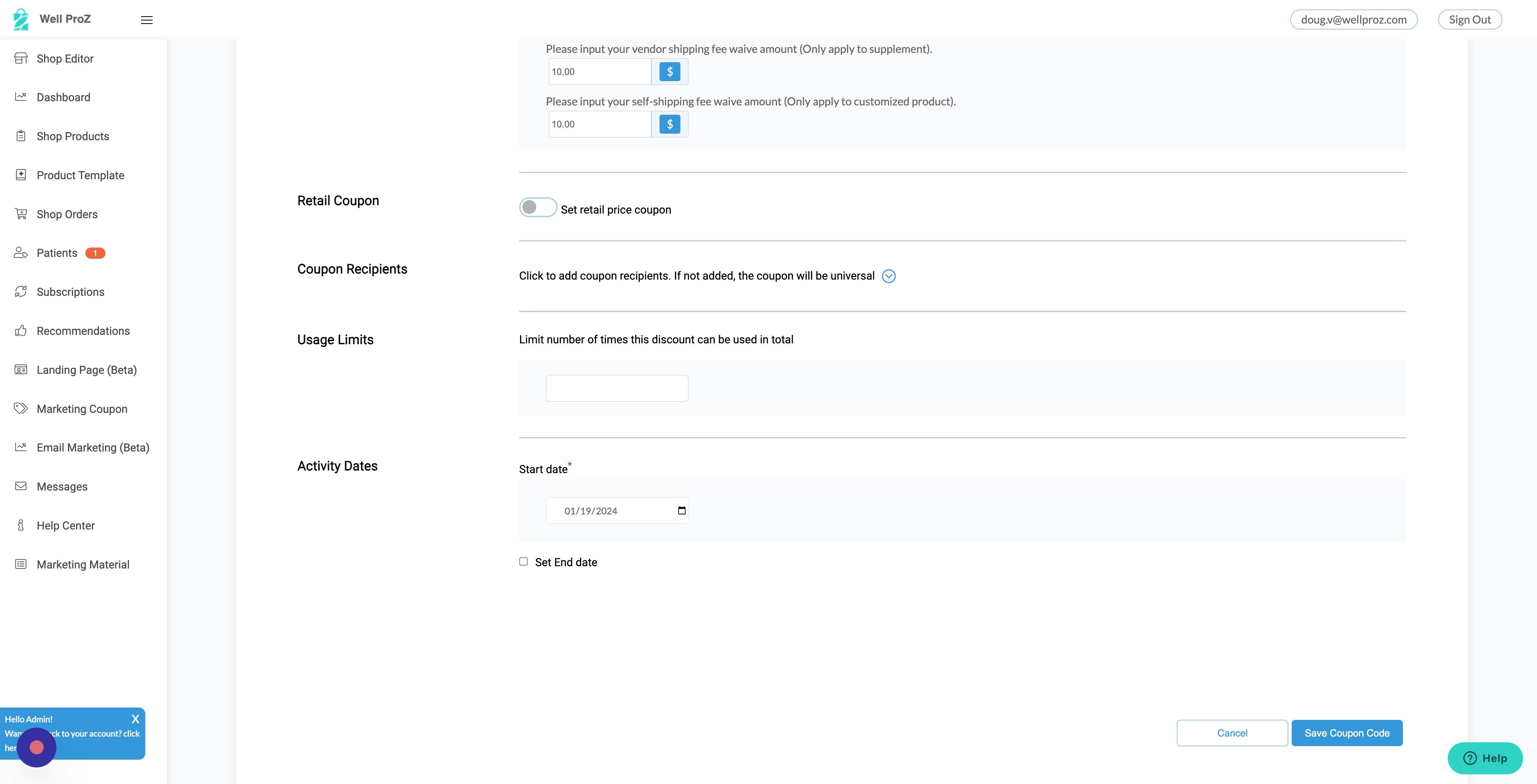 How to Create a Marketing Coupon for Free Shipping – Well Proz