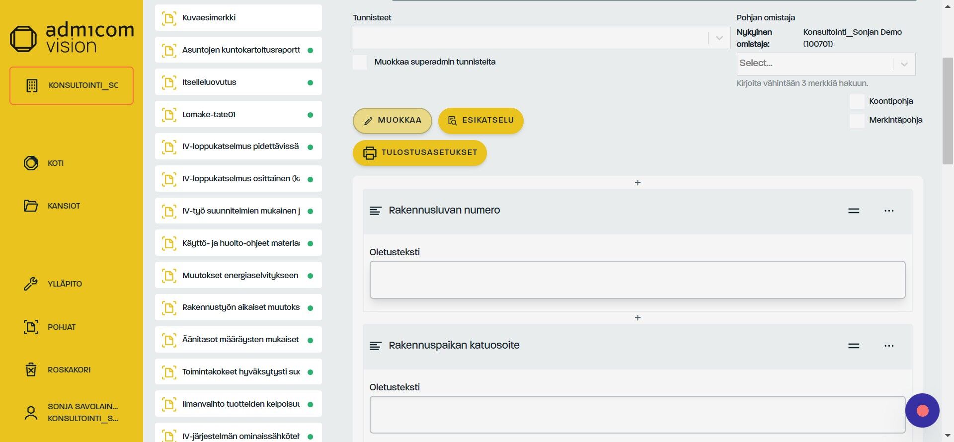 Pohjaeditori: Asiakirjapohjien luominen ja muokkaaminen - Admicom ...