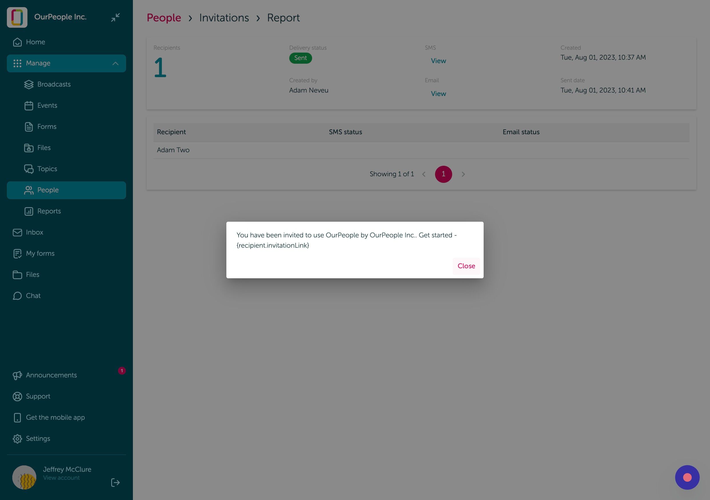 How to Manage Invites & Invite Status Explained – OurPeople