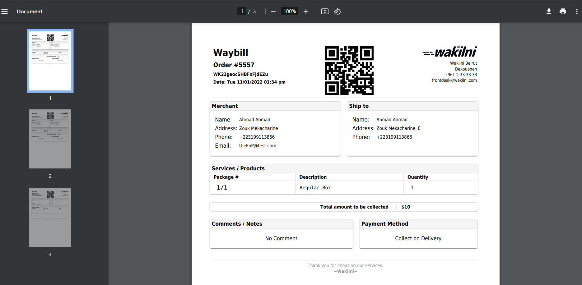 Generate Waybills for Multiple Orders - Jan 2024 - Wakilni