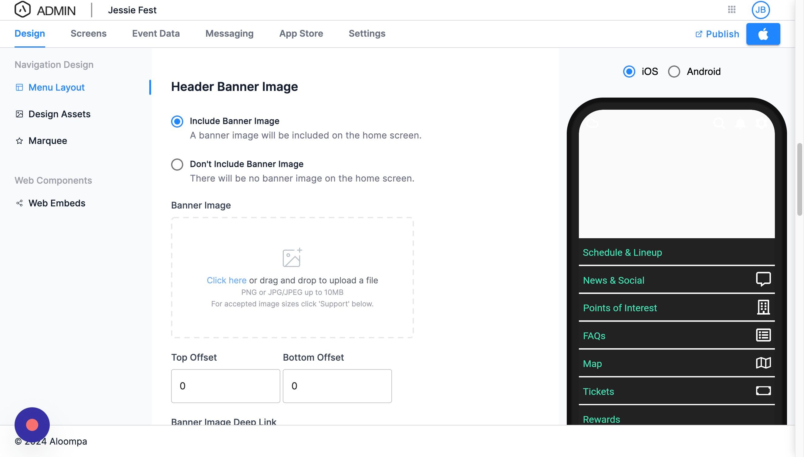 Updating Your Banner Image on Your Homescreen - Aloompa Knowledge Base