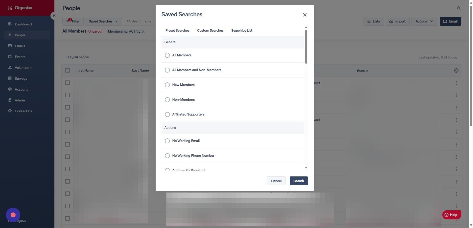 How to Create a Saved Search : Labour Tech Support