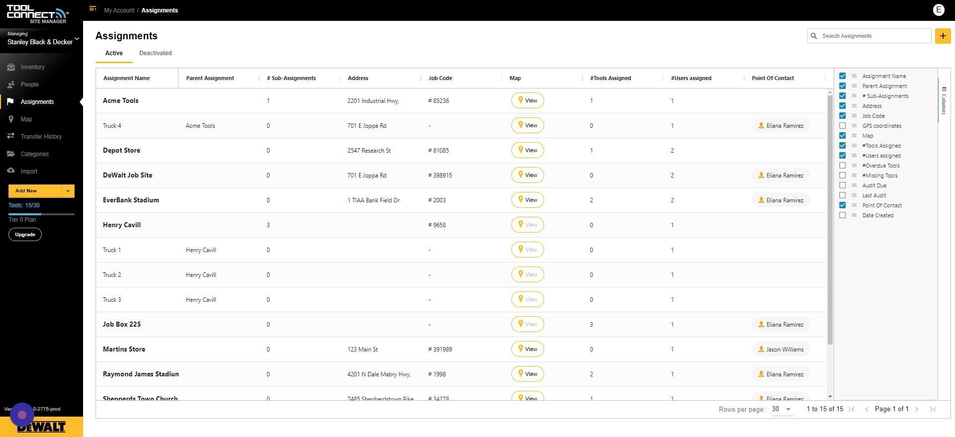 6.4 Adding Home Assignments – DEWALT