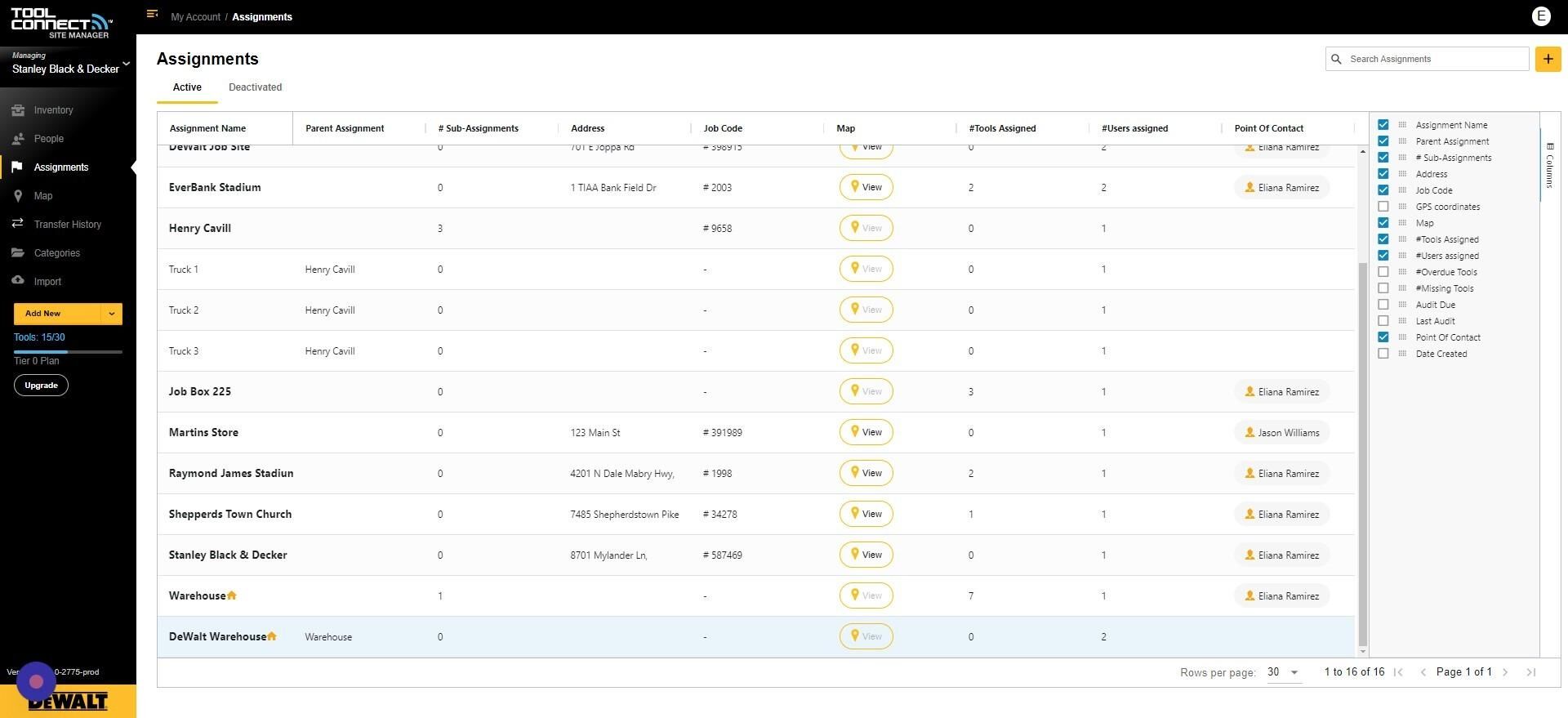 6.4 Adding Home Assignments – DEWALT