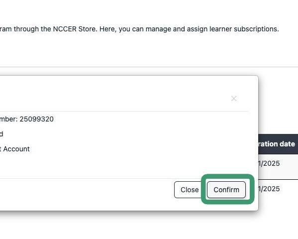 How to Assign Subscriptions Purchased in the NCCER Store