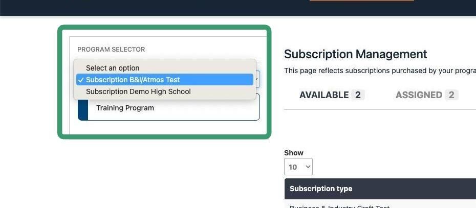 How to Assign Subscriptions Purchased in the NCCER Store