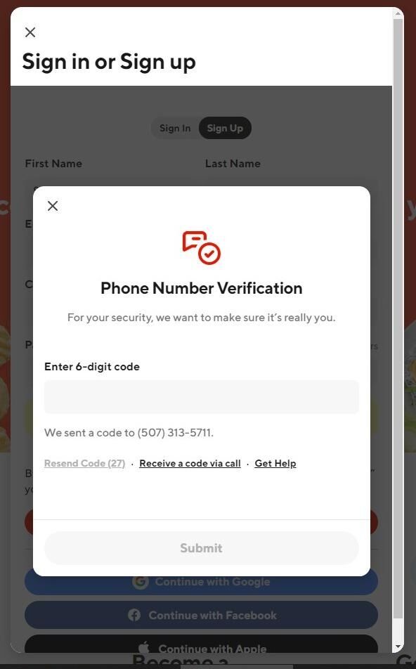 Sign up for DoorDash without a phone number | Textverified Blog
