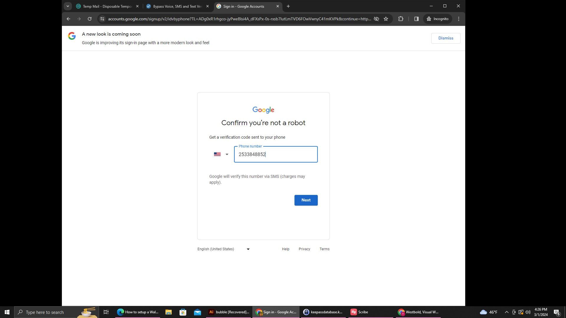 How to setup a Google account without a phone number | Textverified Blog