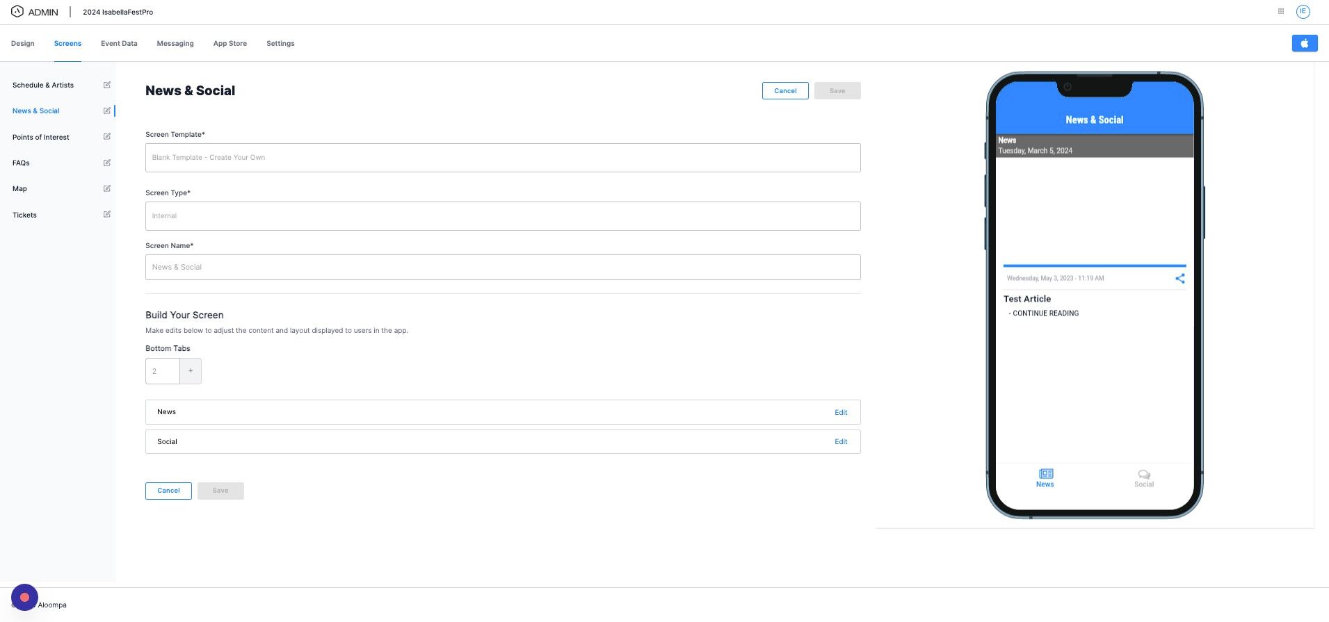 Screens: How to Add Rotating Banners to a Screen in your App - Aloompa ...