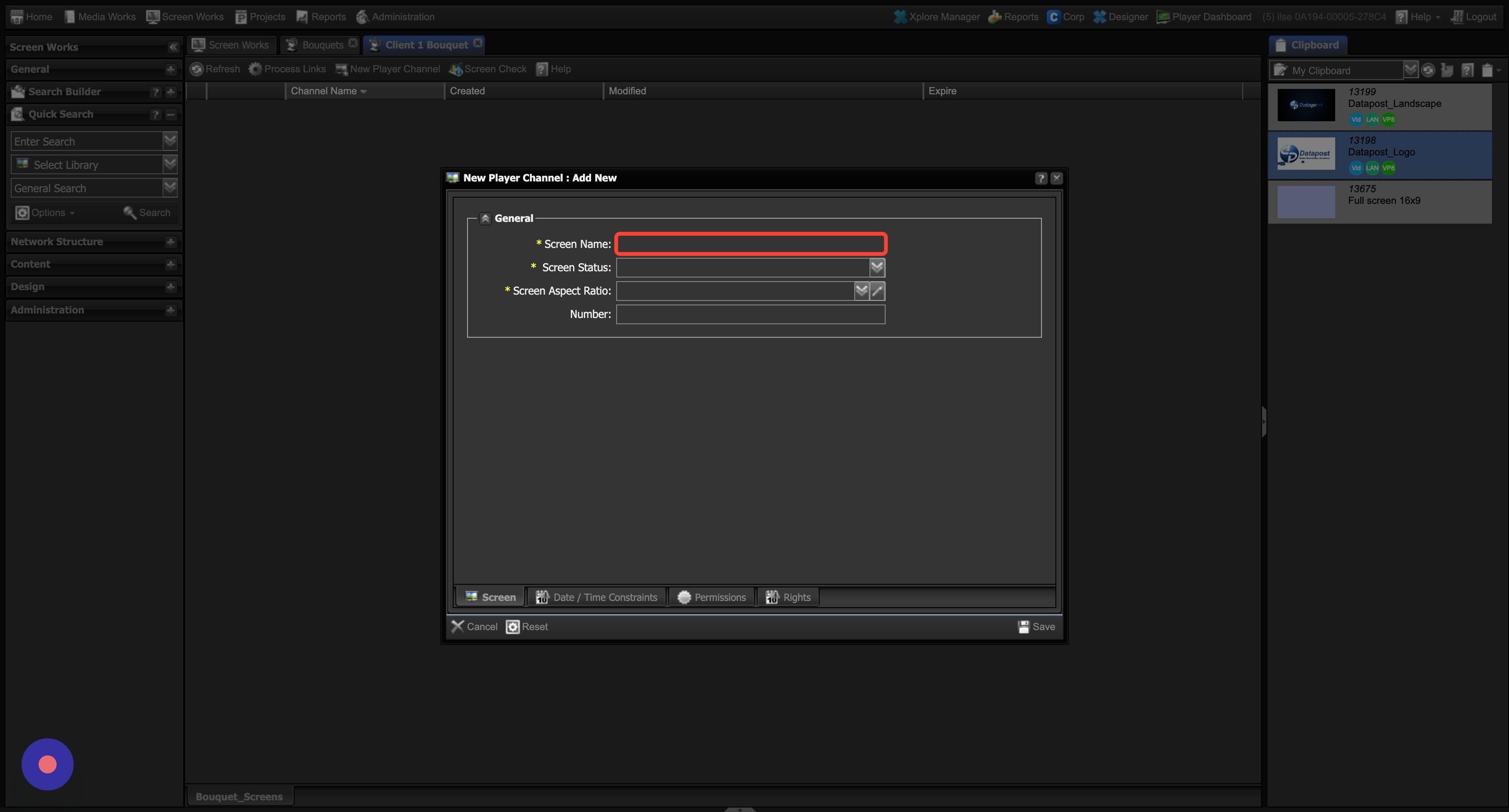 Interactive Project Set-up | Datapost Help