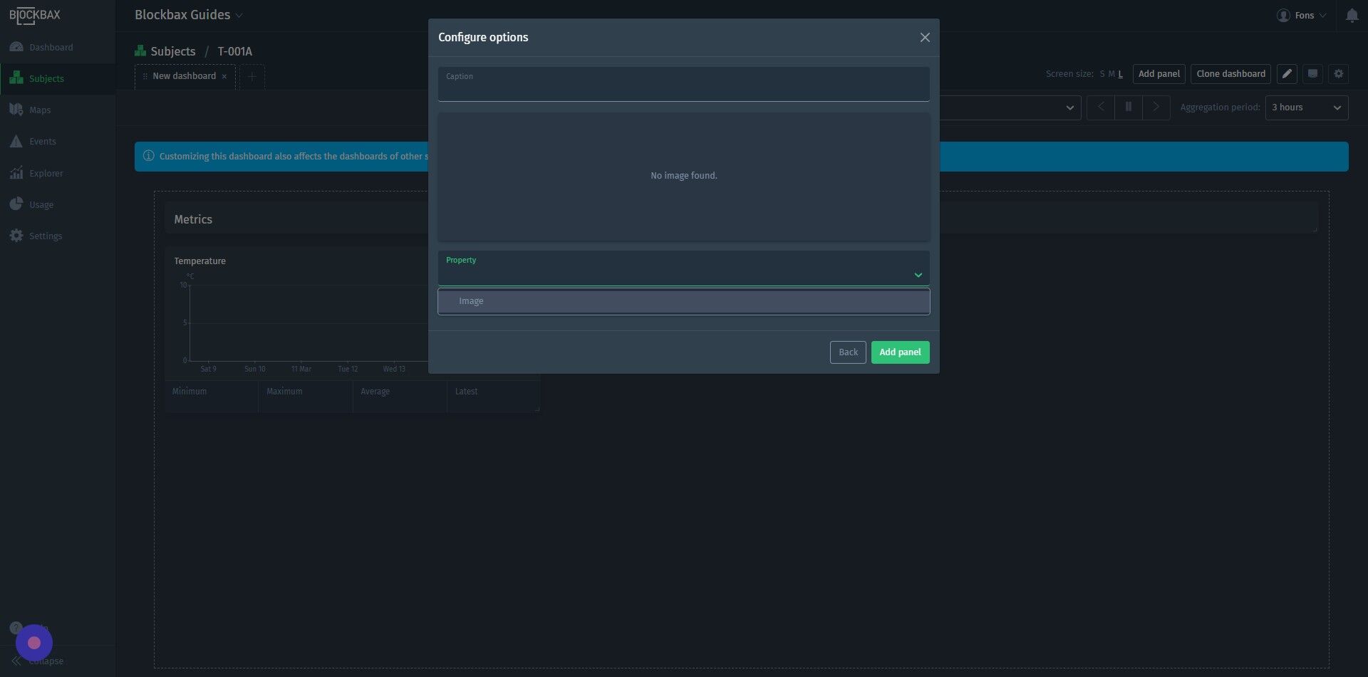 Adding an image to a dashboard | Blockbax