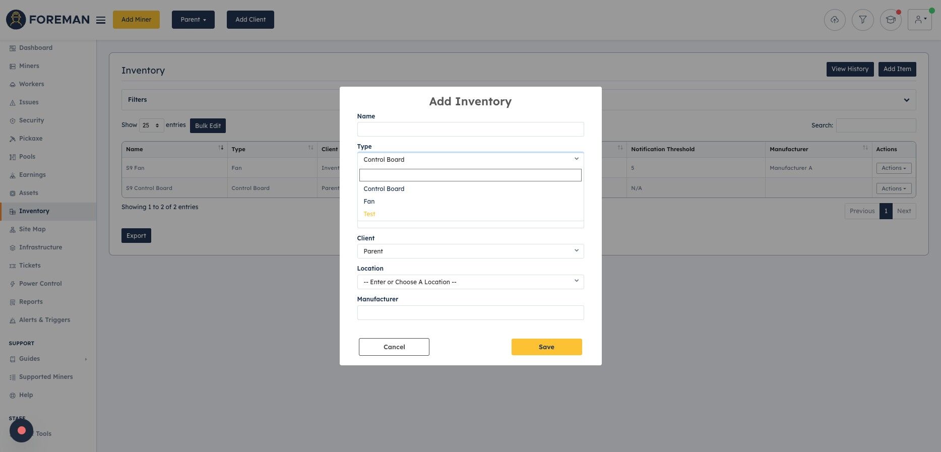 How To: Add a New Inventory Type to your Inventory – OBM