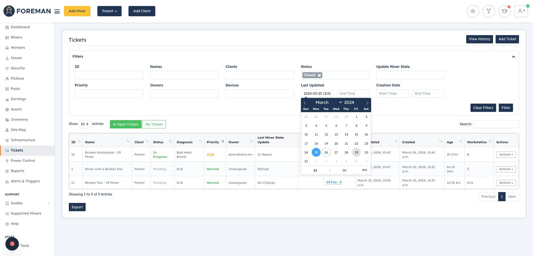 How To: View Closed Tickets – OBM