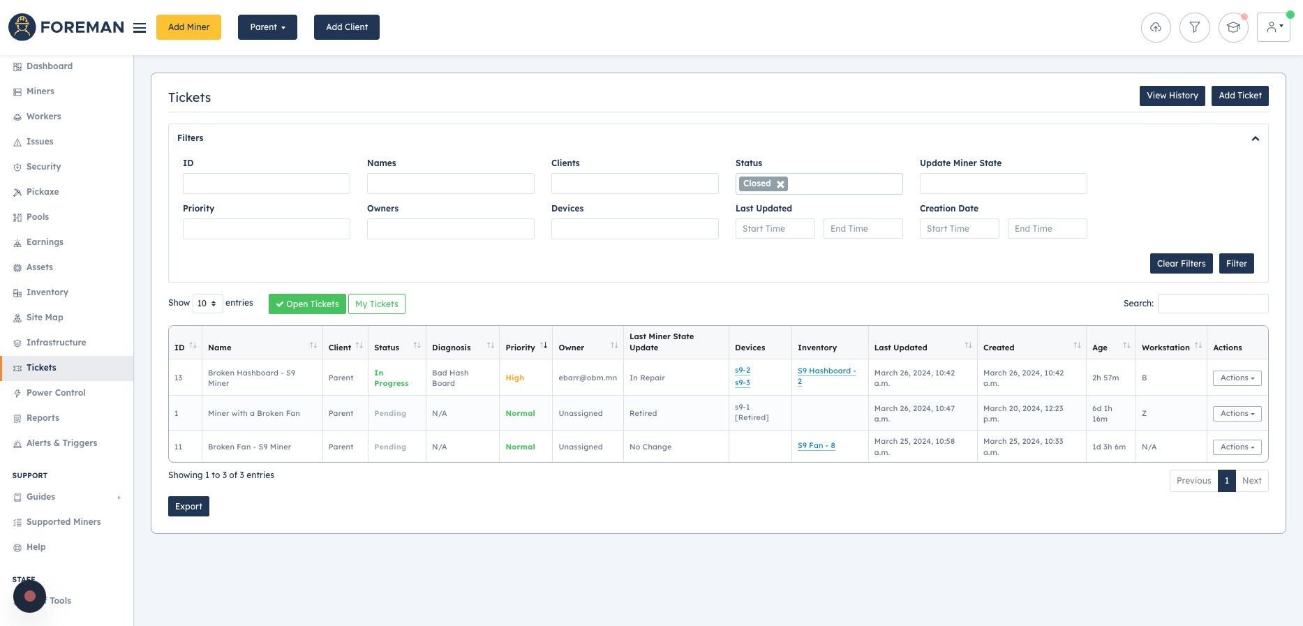 How To: View Closed Tickets – OBM