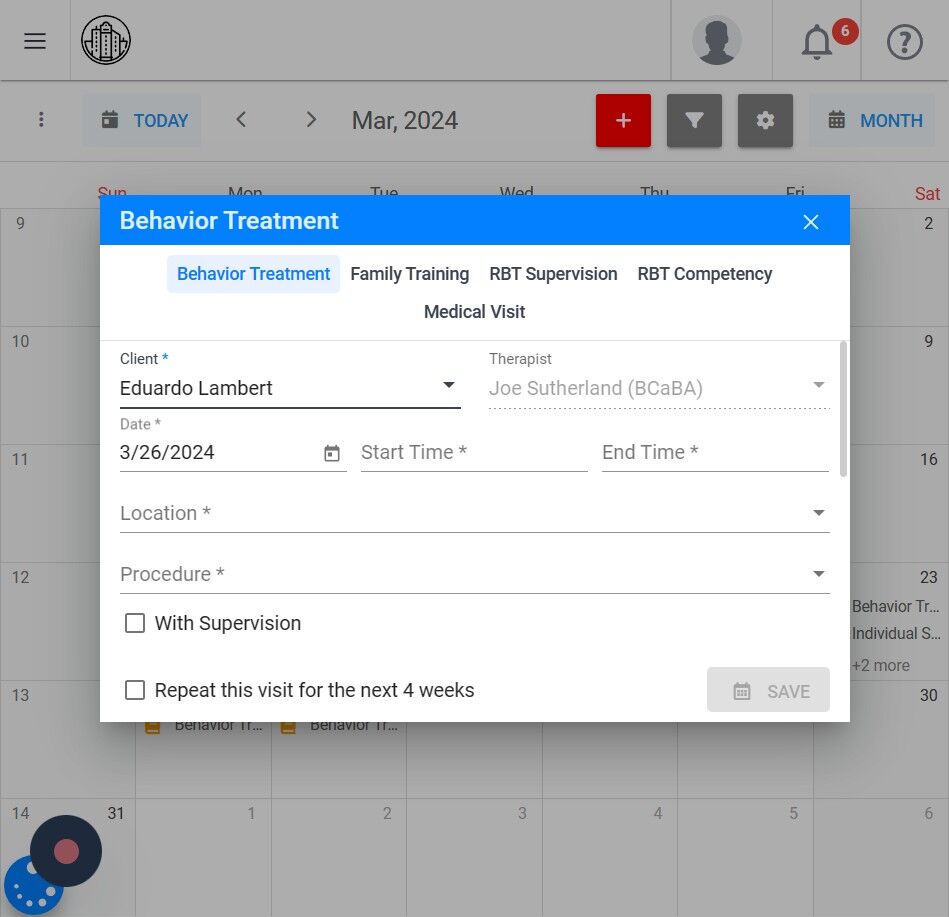 How to create and edit events in the system - ABA Matrix Knowledge Desk