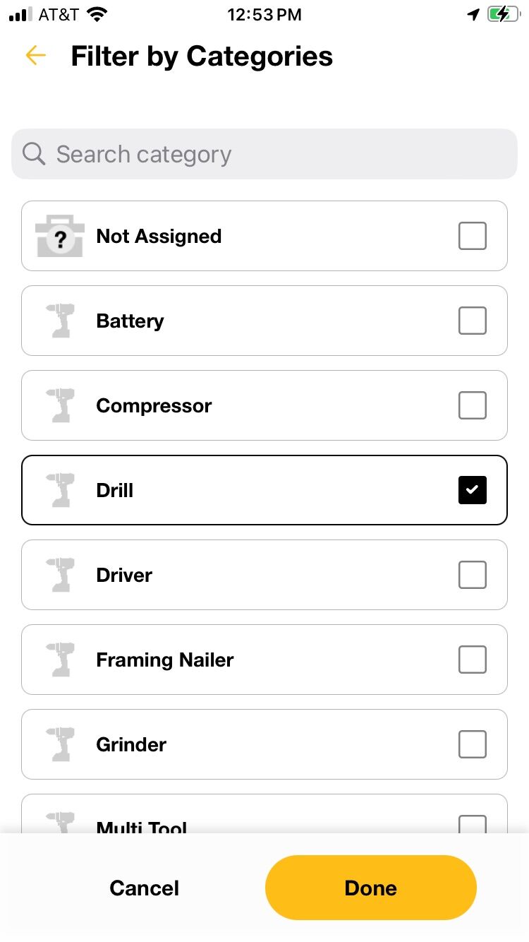 3.2.5 Updated Inventory Filters – DEWALT
