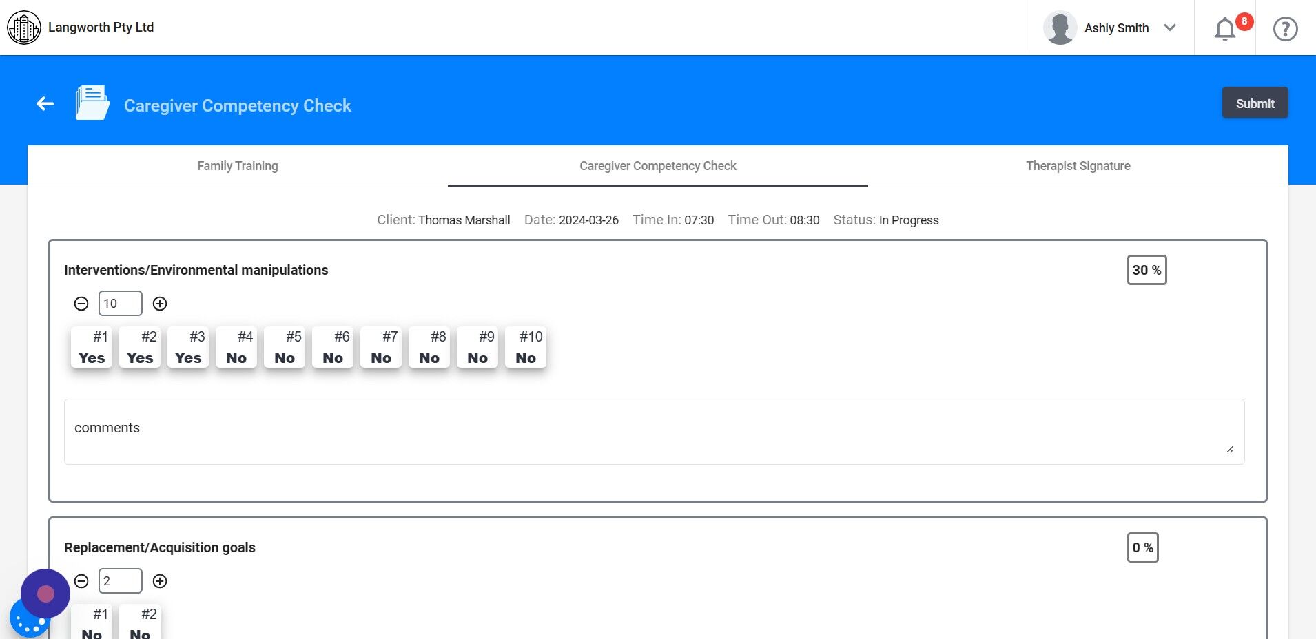 How to add and complete a Caregiver Competency Check - ABA Matrix ...