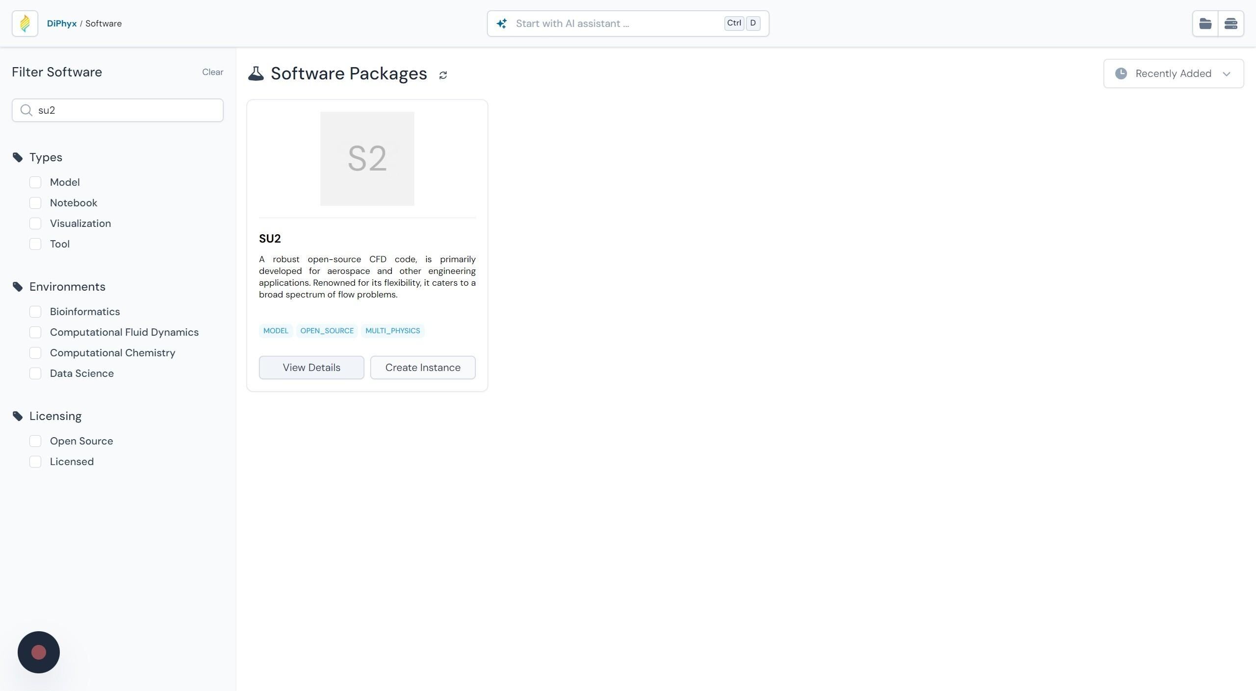 Creating an SU2 Instance - DiPhyx