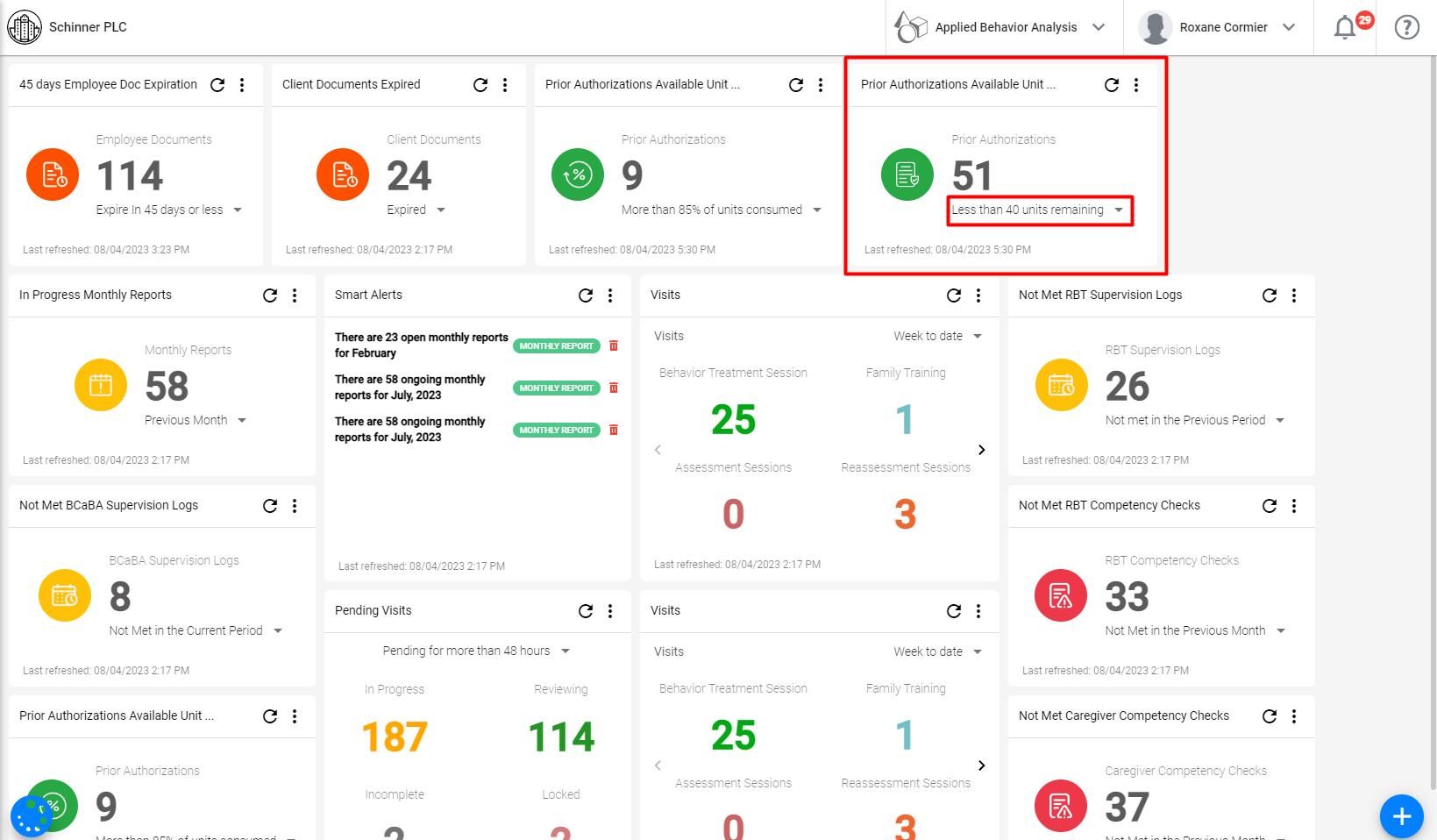 How to set up your dashboard? - ABA Matrix Knowledge Desk