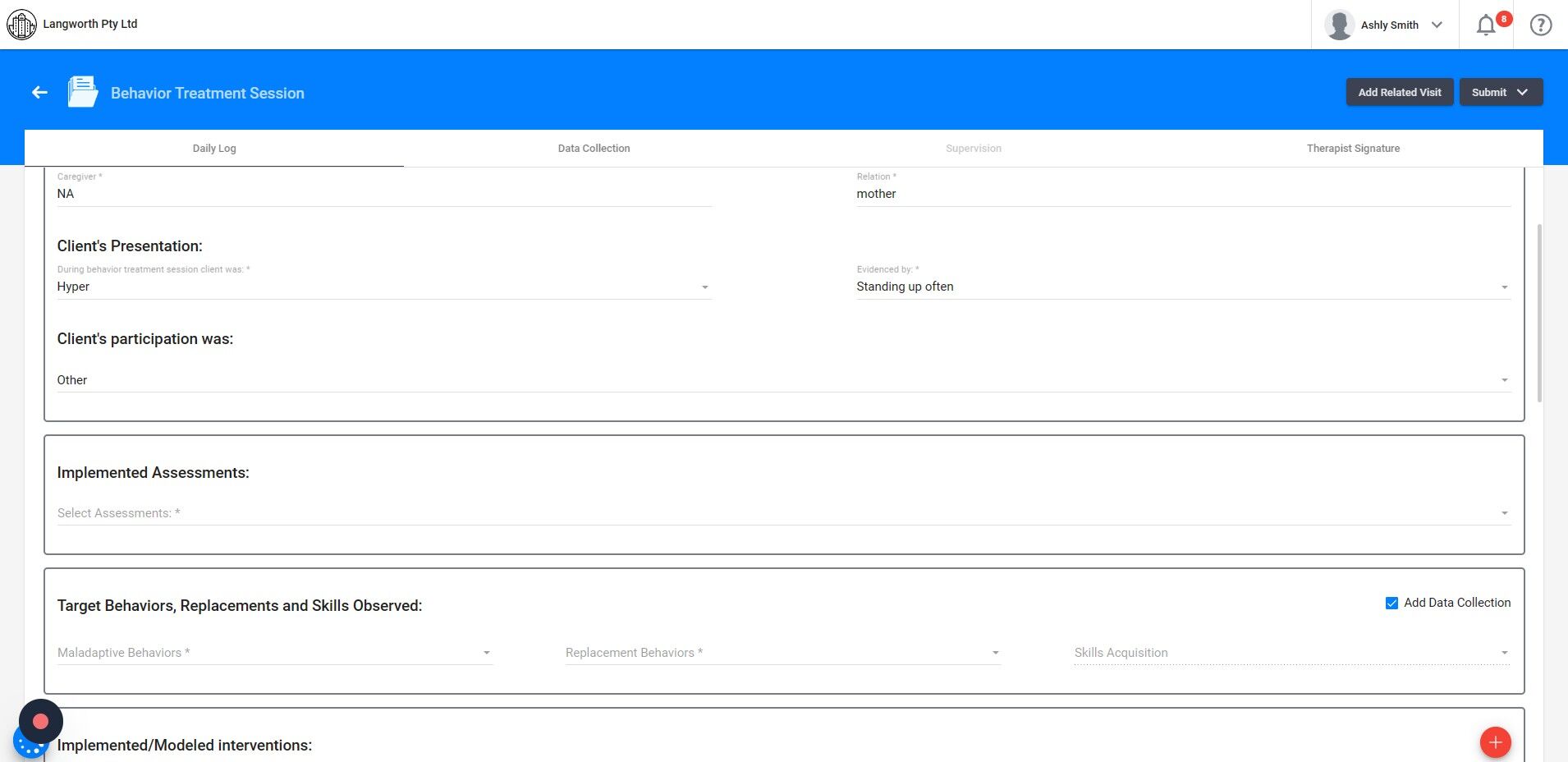 How to collect data in the system? - ABA Matrix Knowledge Desk