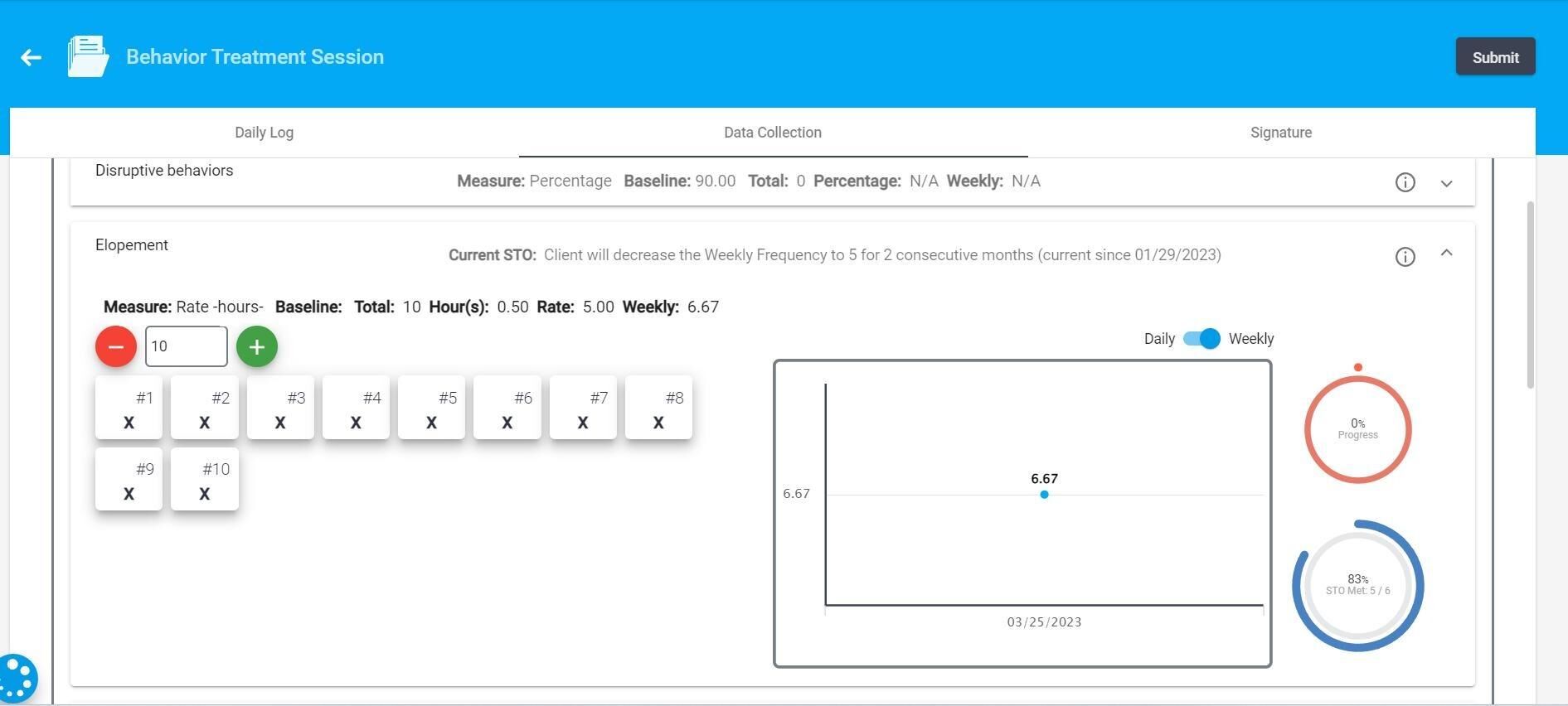 How to collect data in the system? - ABA Matrix Knowledge Desk