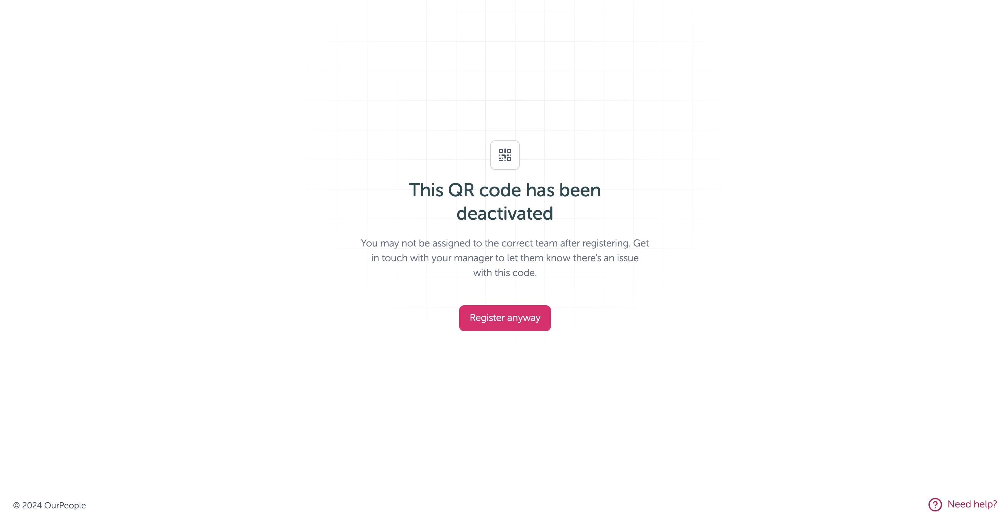 Create QR Codes for Registration – OurPeople