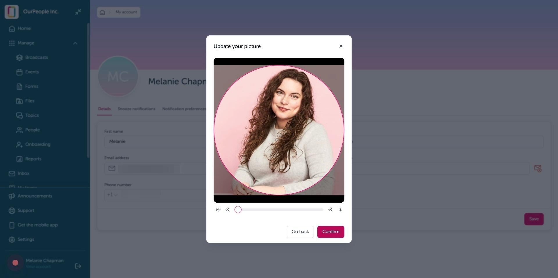 Add a Profile Photo – OurPeople