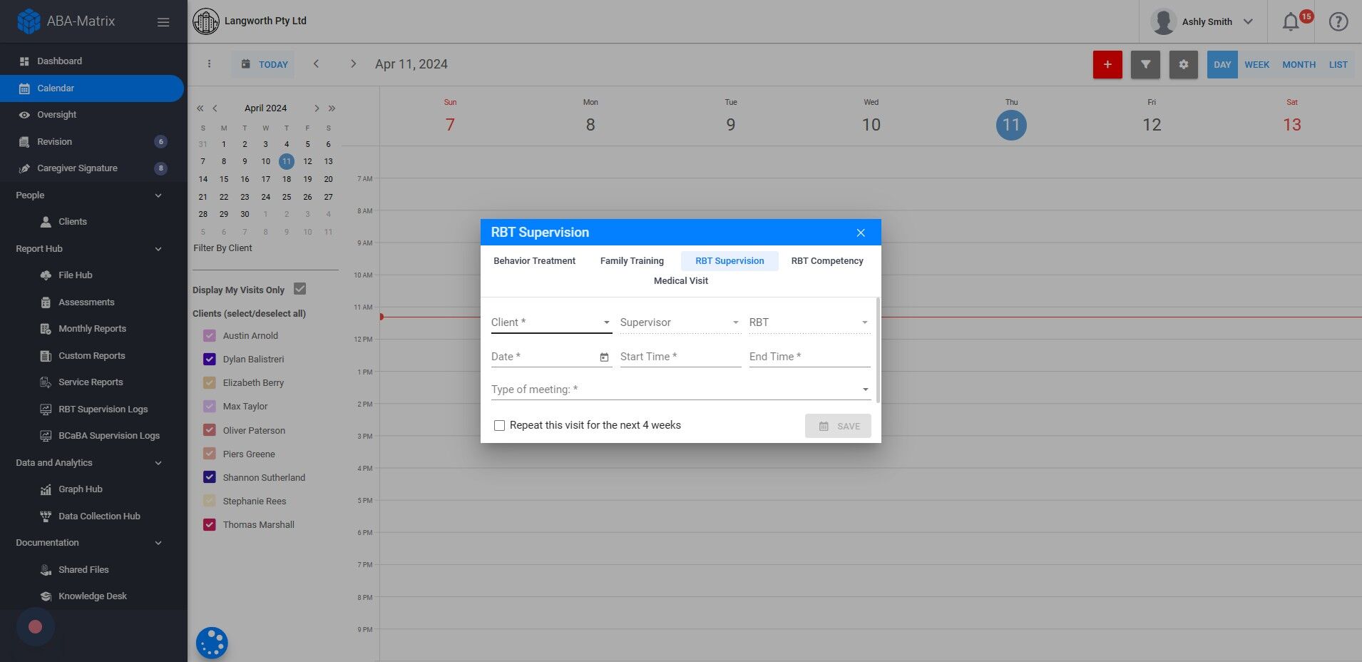 How to Create a Supervision - ABA Matrix Knowledge Desk