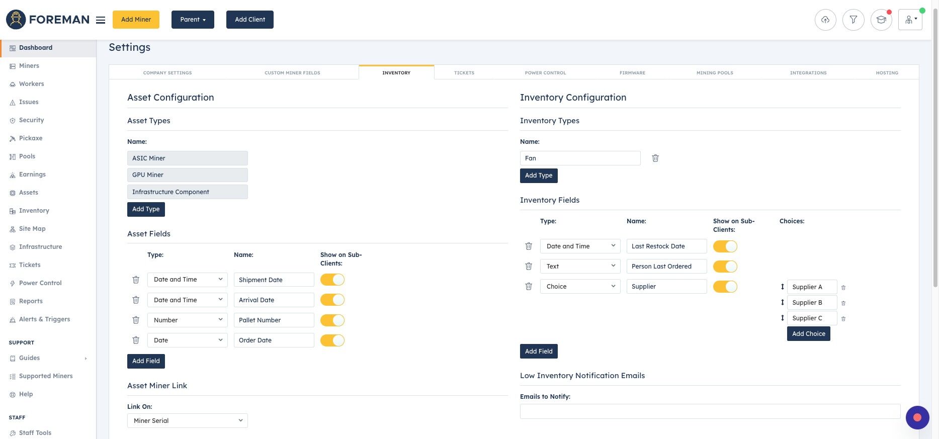 How To: Set Up Inventory Types And Inventory Fields – OBM
