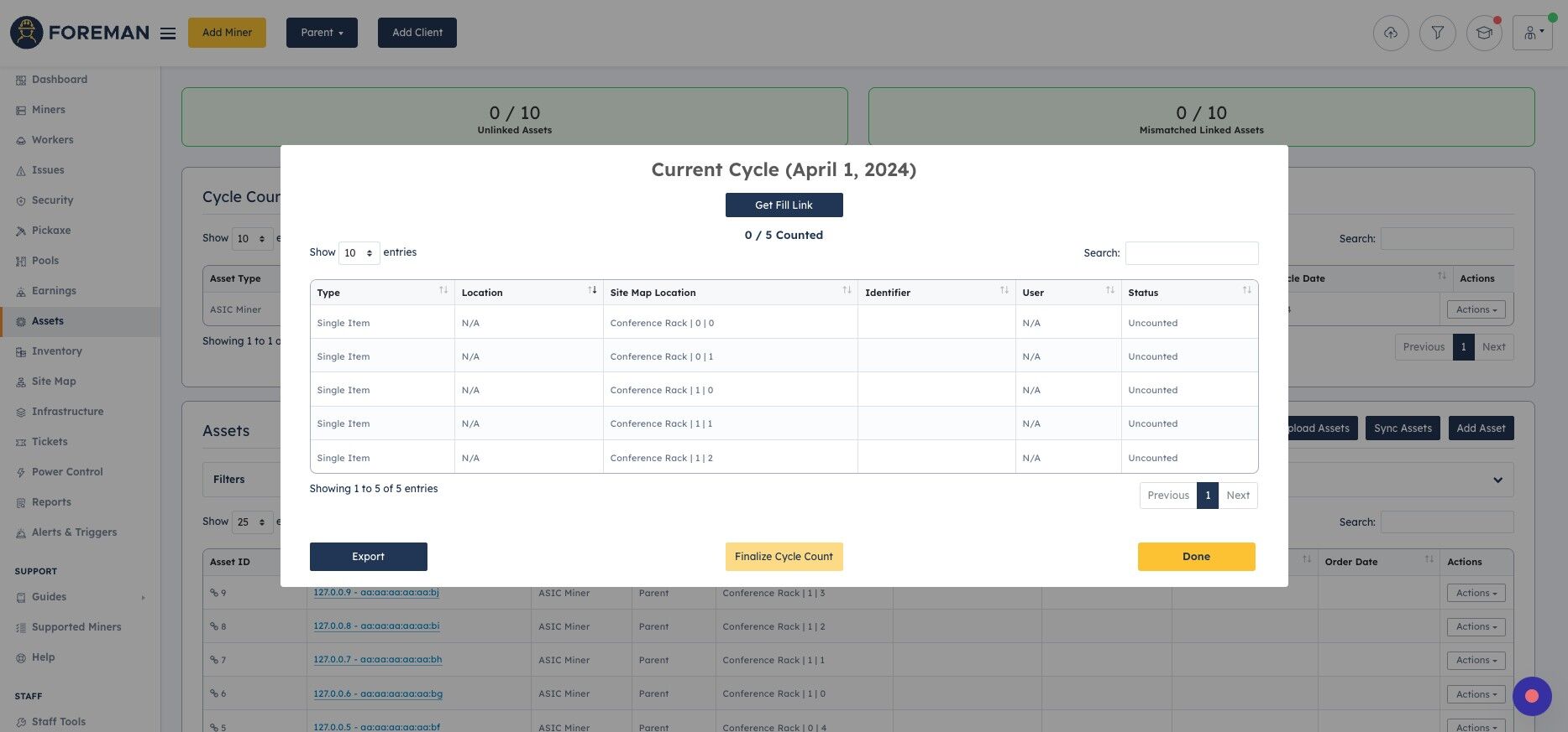 How To: Set Up Cycle Counts for Auditing Assets – OBM