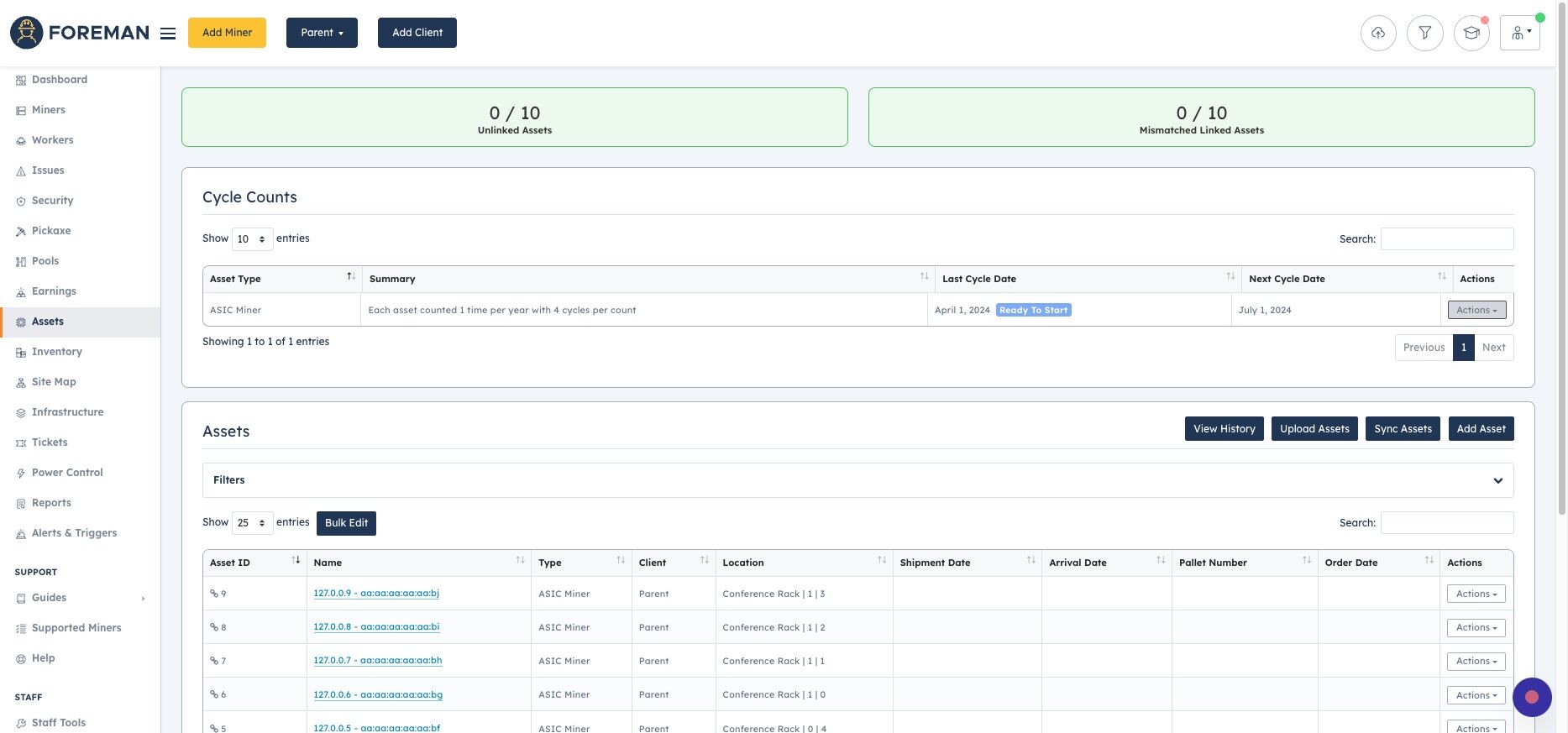 How To: Set Up Cycle Counts for Auditing Assets – OBM