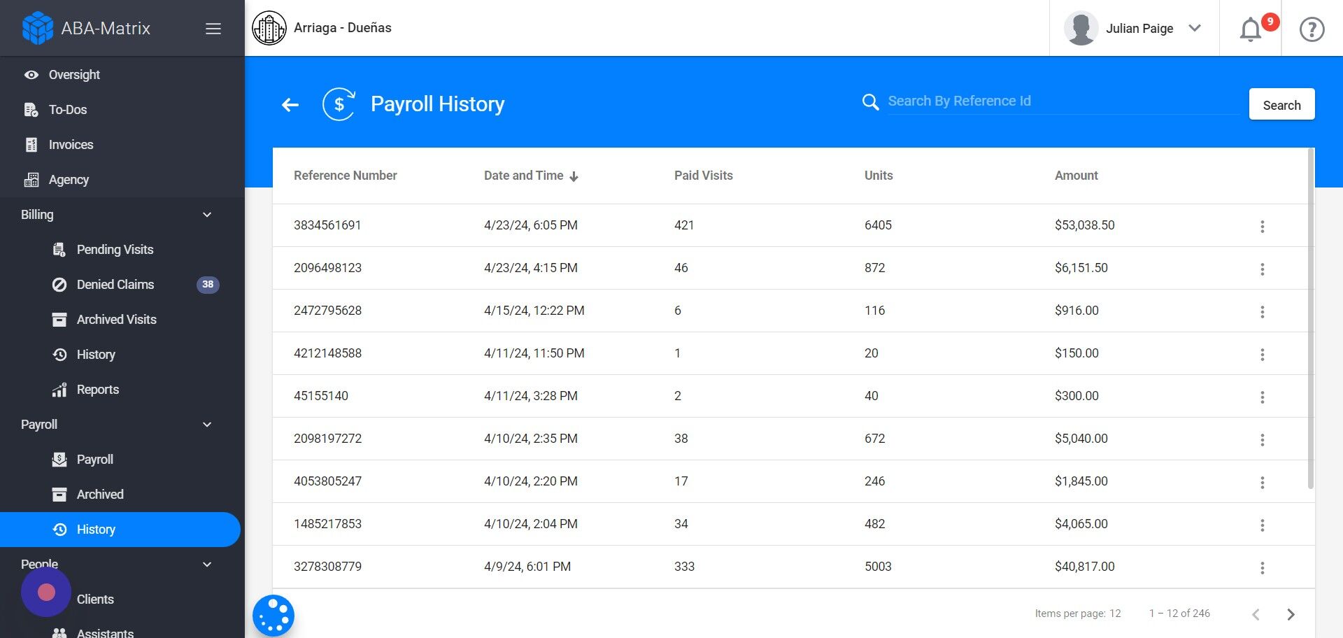 How to revert a payroll - ABA Matrix Knowledge Desk