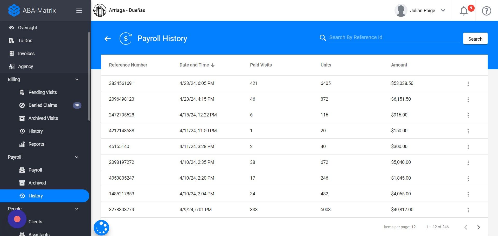 How to revert a payroll - ABA Matrix Knowledge Desk