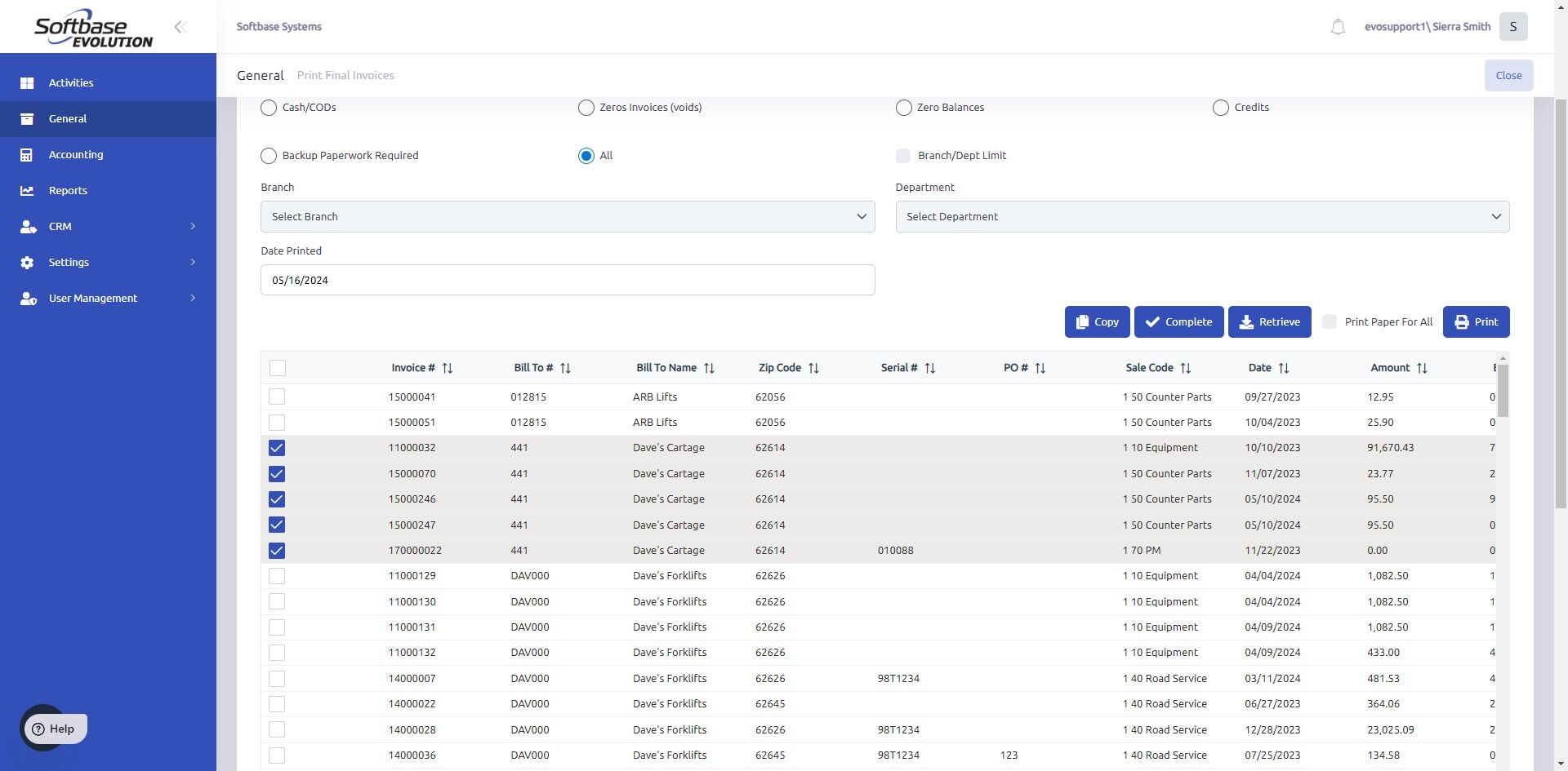How to Use Print Final to Generate Multiple Invoice PDFs