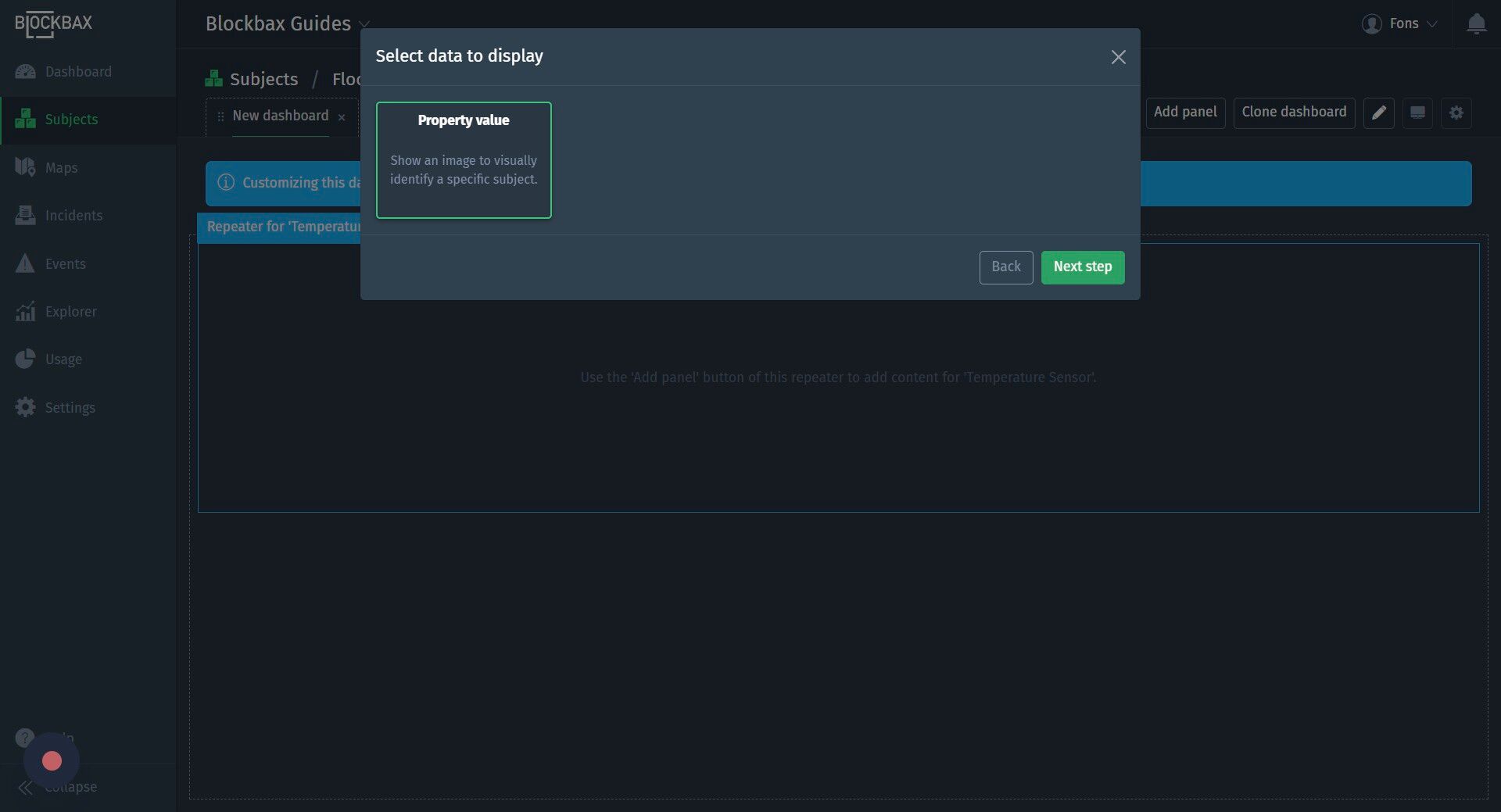 Using the repeater | Blockbax