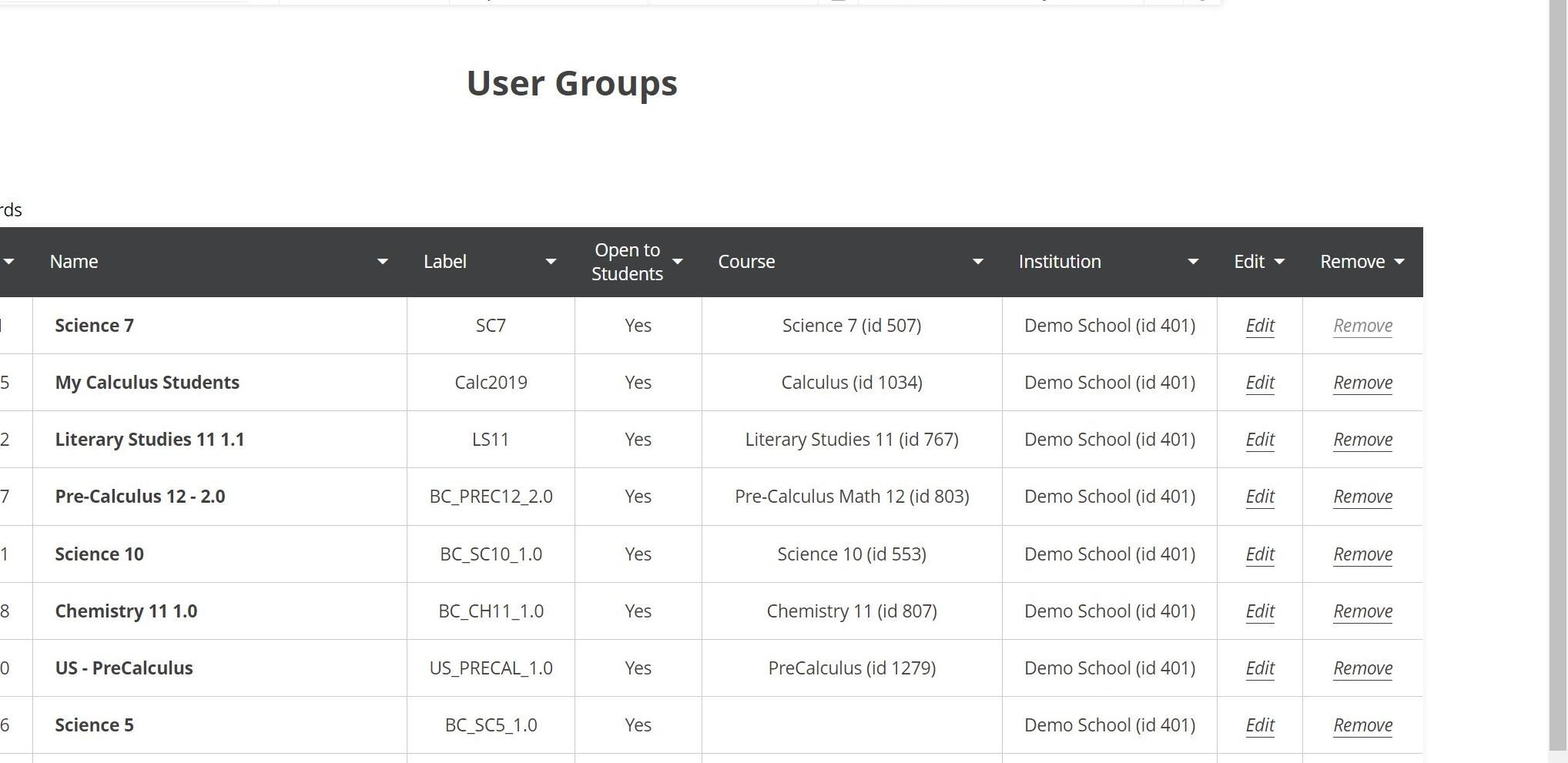 How to Remove a User Group