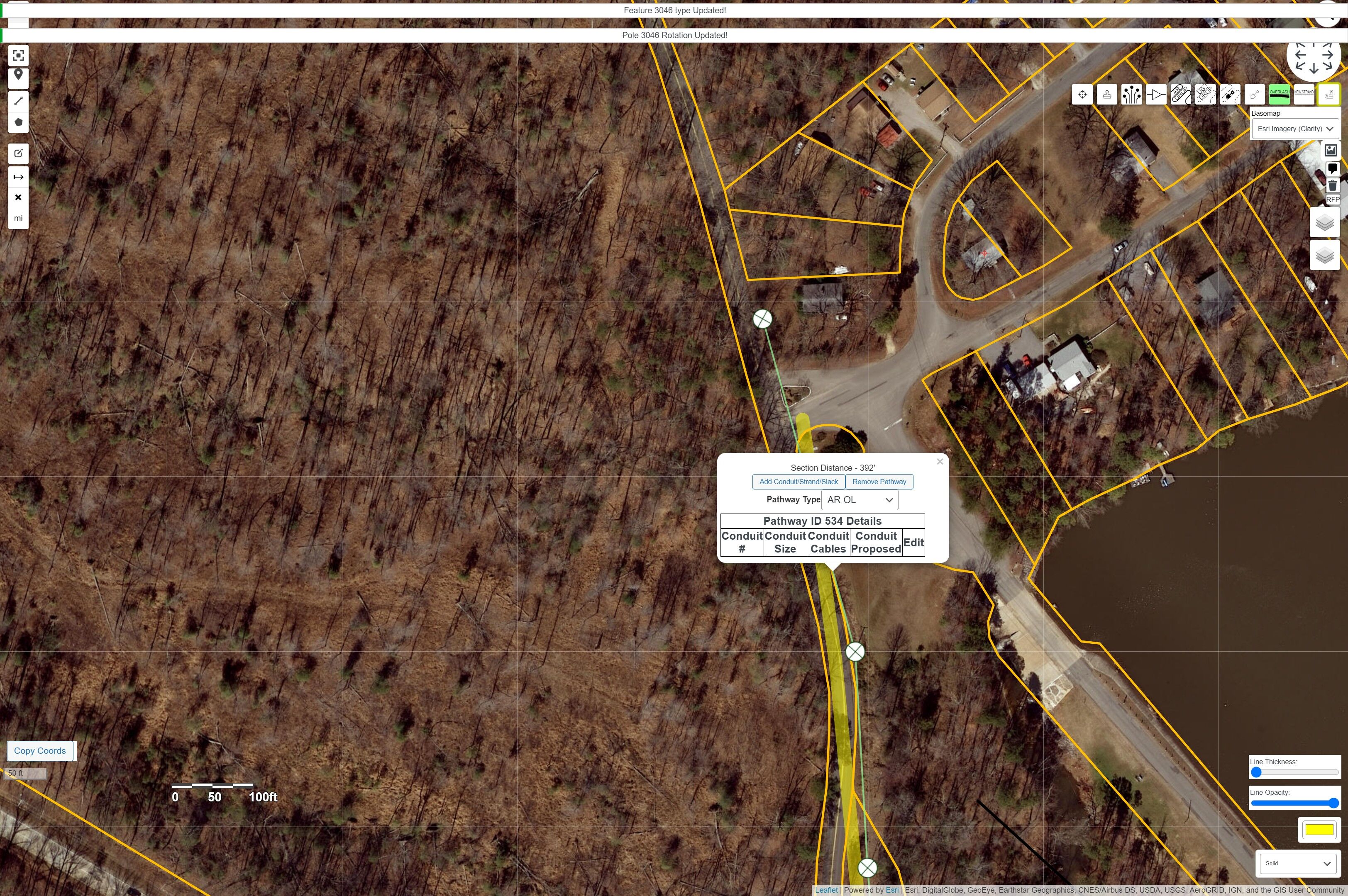 Draw Pole Line Route in Feature Route Maps – Map it All, Very Quickly!