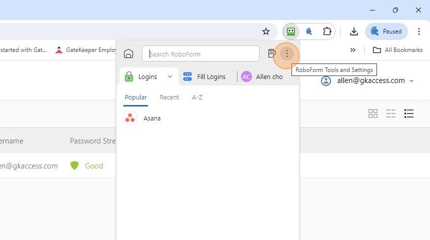 How To Export Credentials From Roboform And Import To Gatekeeper