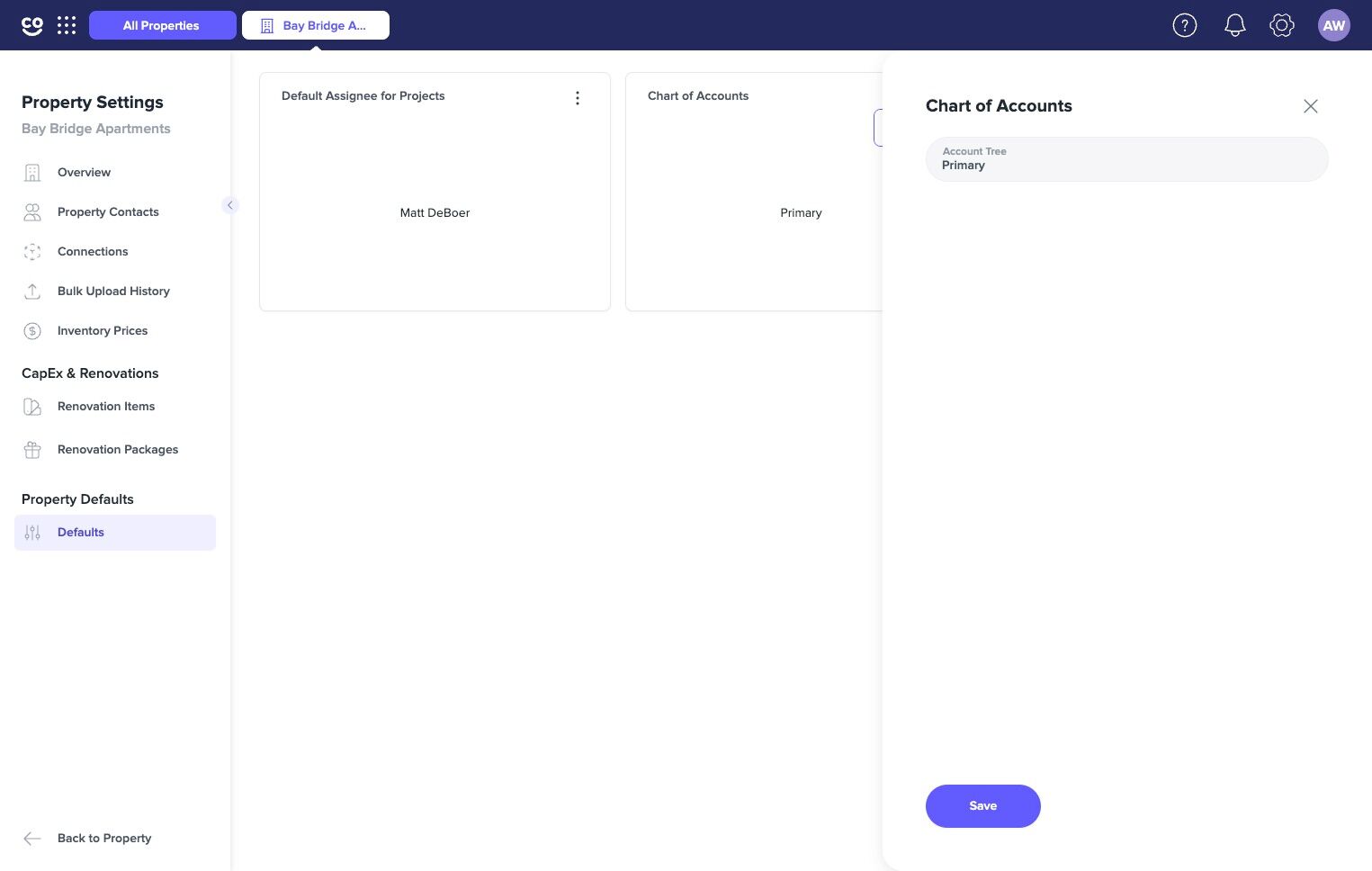 How to set a Default Chart of Accounts for a Property – HappyCo