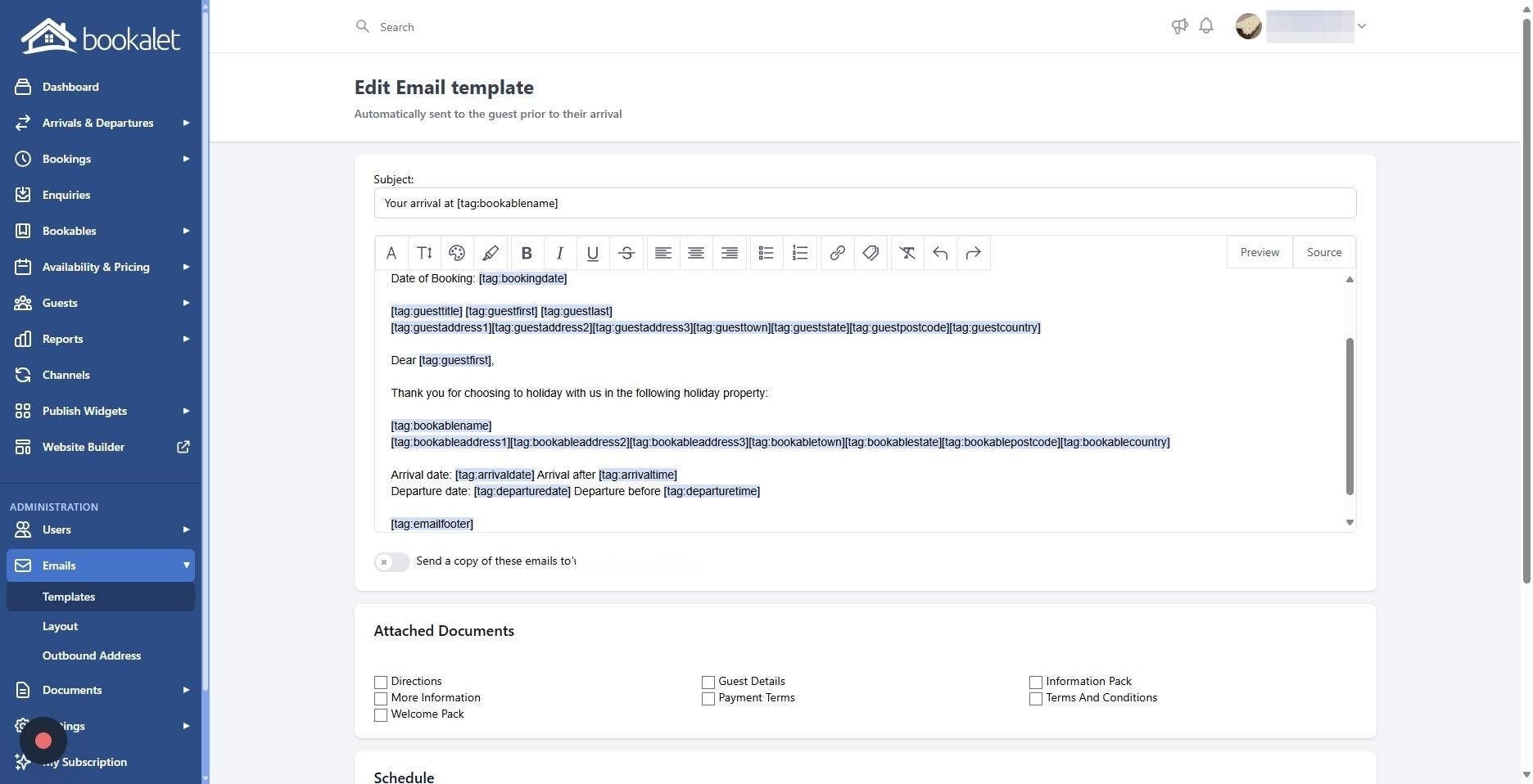 How do I send guests arrival information? - Bookalet