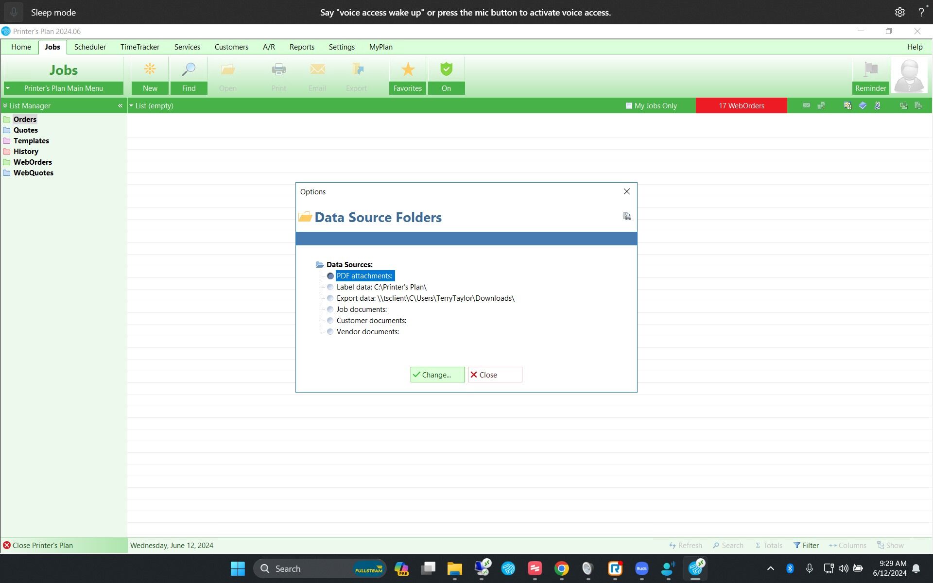 Configuring Export Location for Printer's Plan – Print Reach Help Center