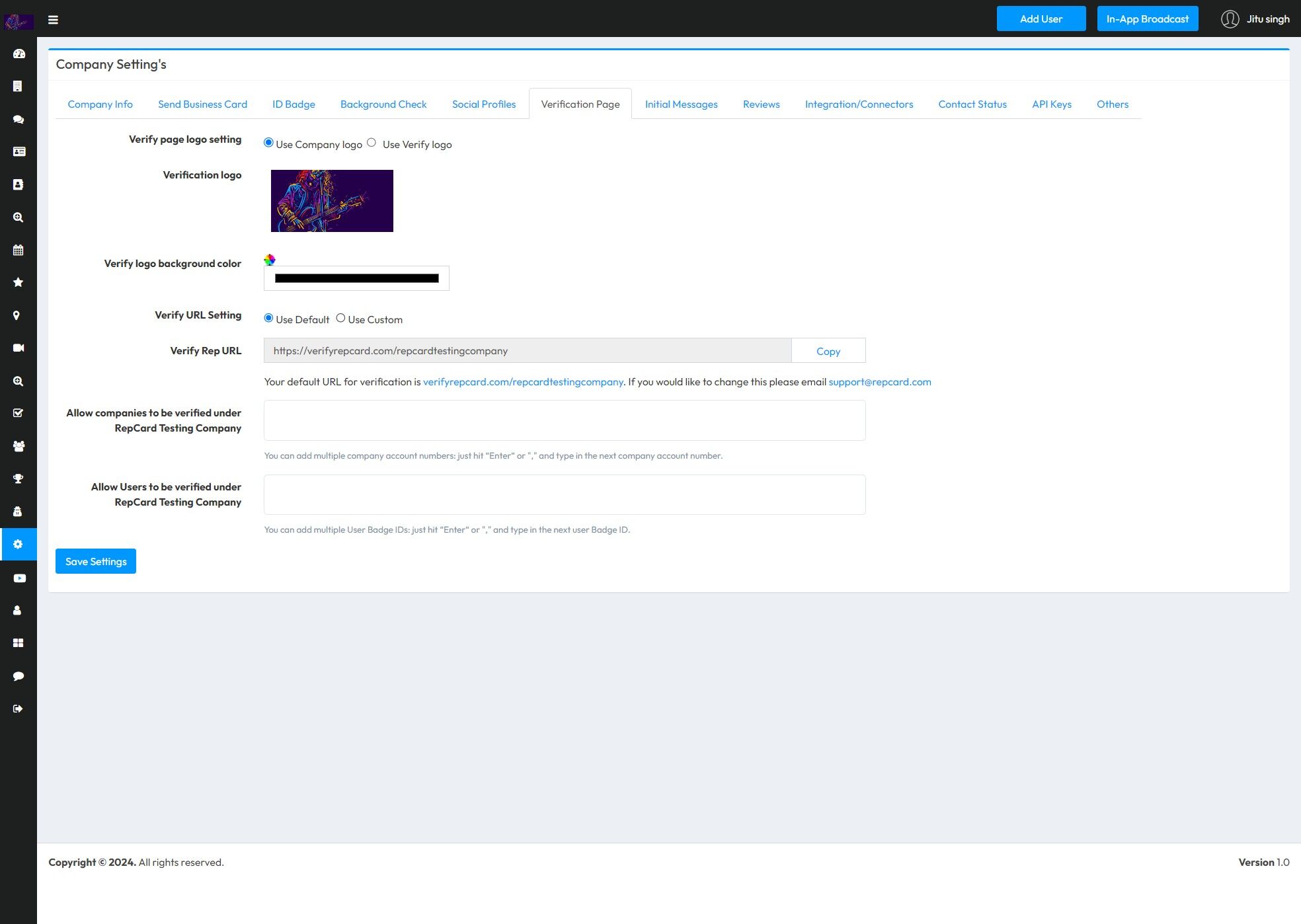 How to Edit the Verification URL on the ID Badge – RepCard Help Center
